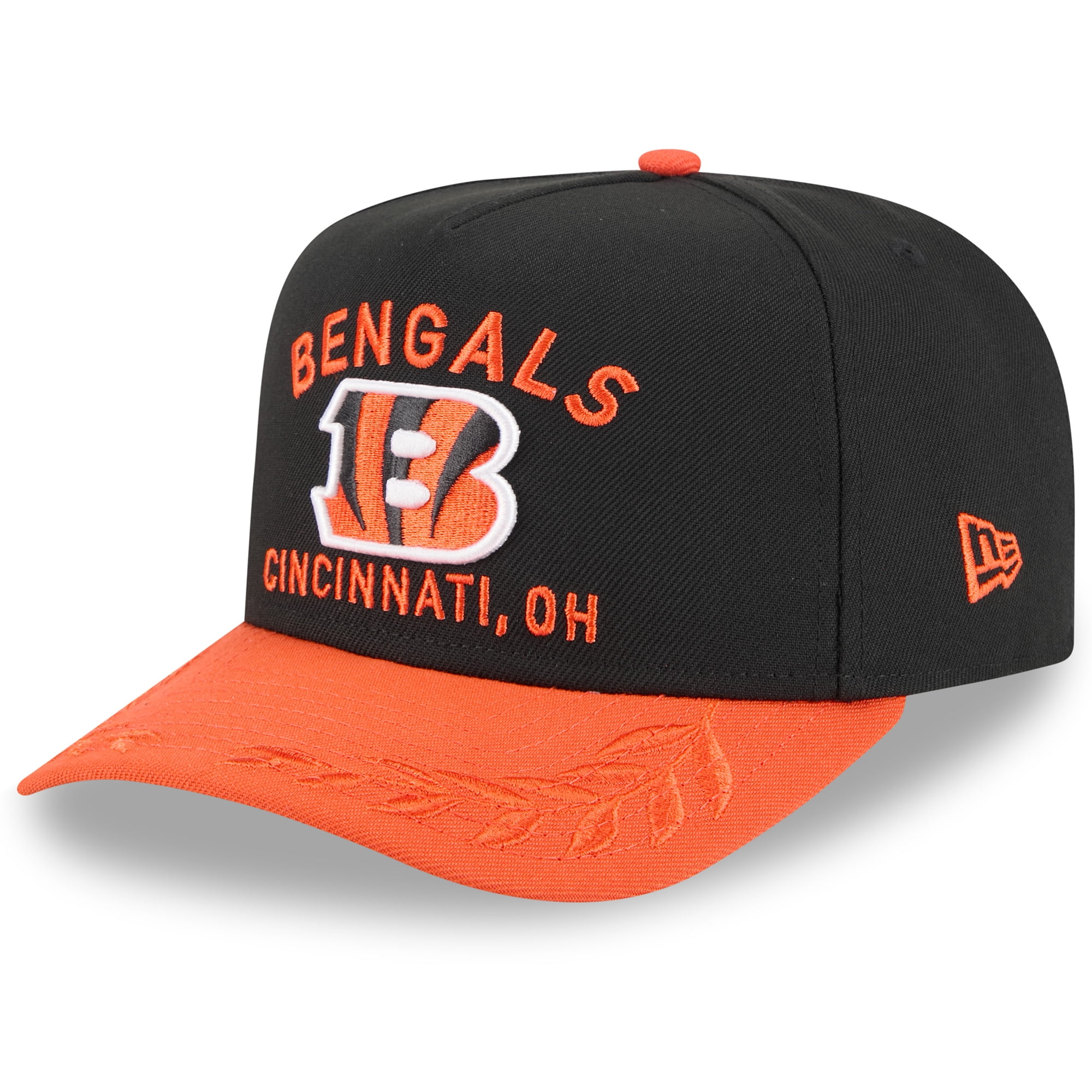 Men's New Era Black/Orange Cincinnati Bengals 2025 NFL Draft A-Frame ...