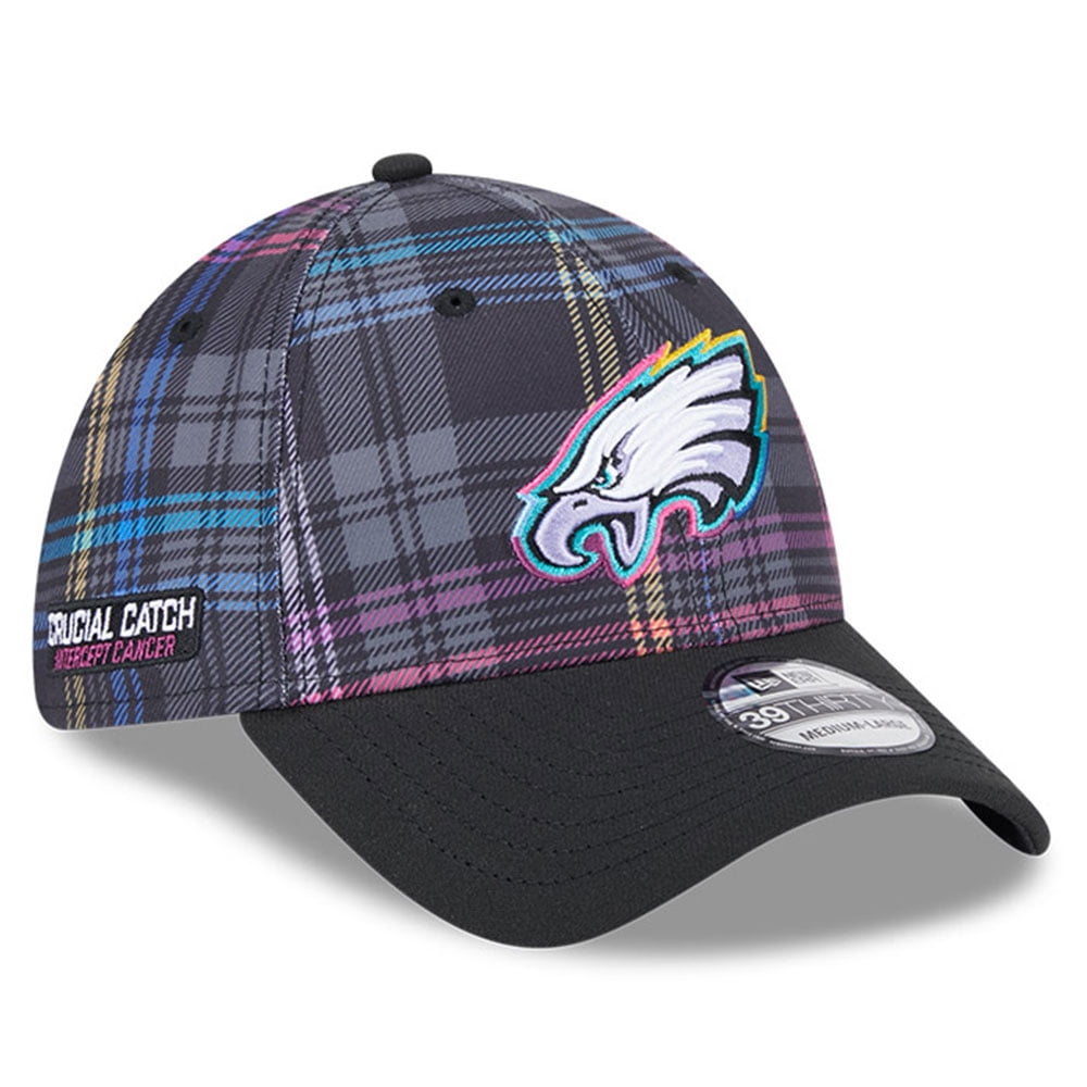 Men's New Era Black Philadelphia Eagles 2024 NFL Crucial Catch Plaid ...