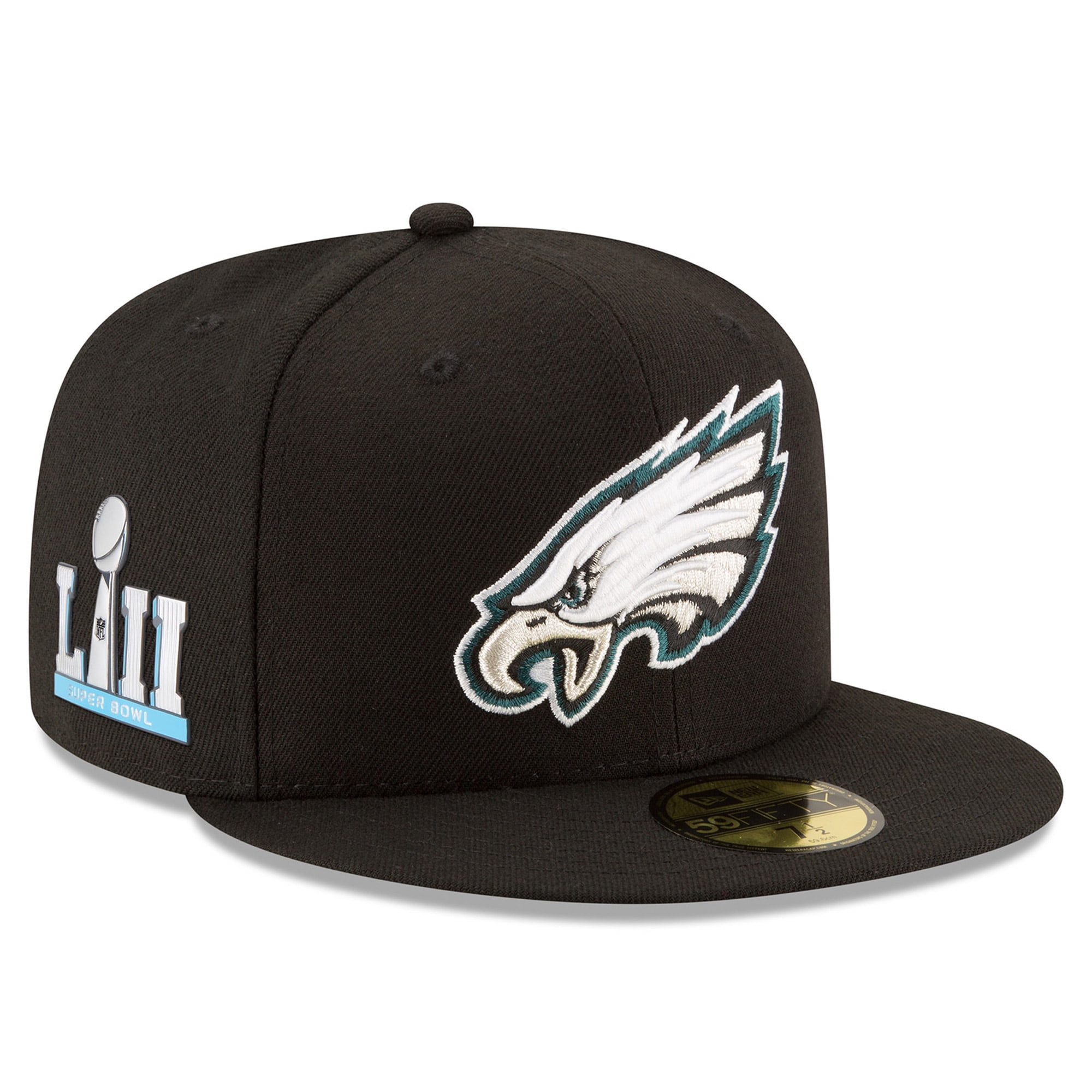 Men's New Era Black Philadelphia Eagles Super Bowl LII Side Patch ...