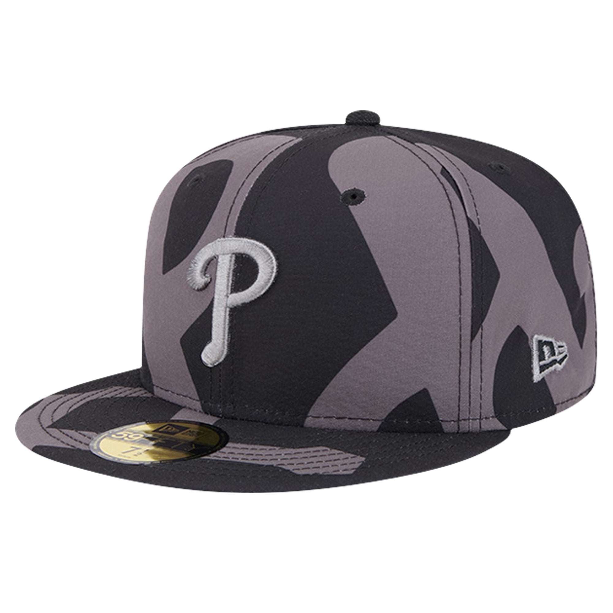 Men's New Era Black Philadelphia Phillies Logo Fracture 59FIFTY Fitted ...