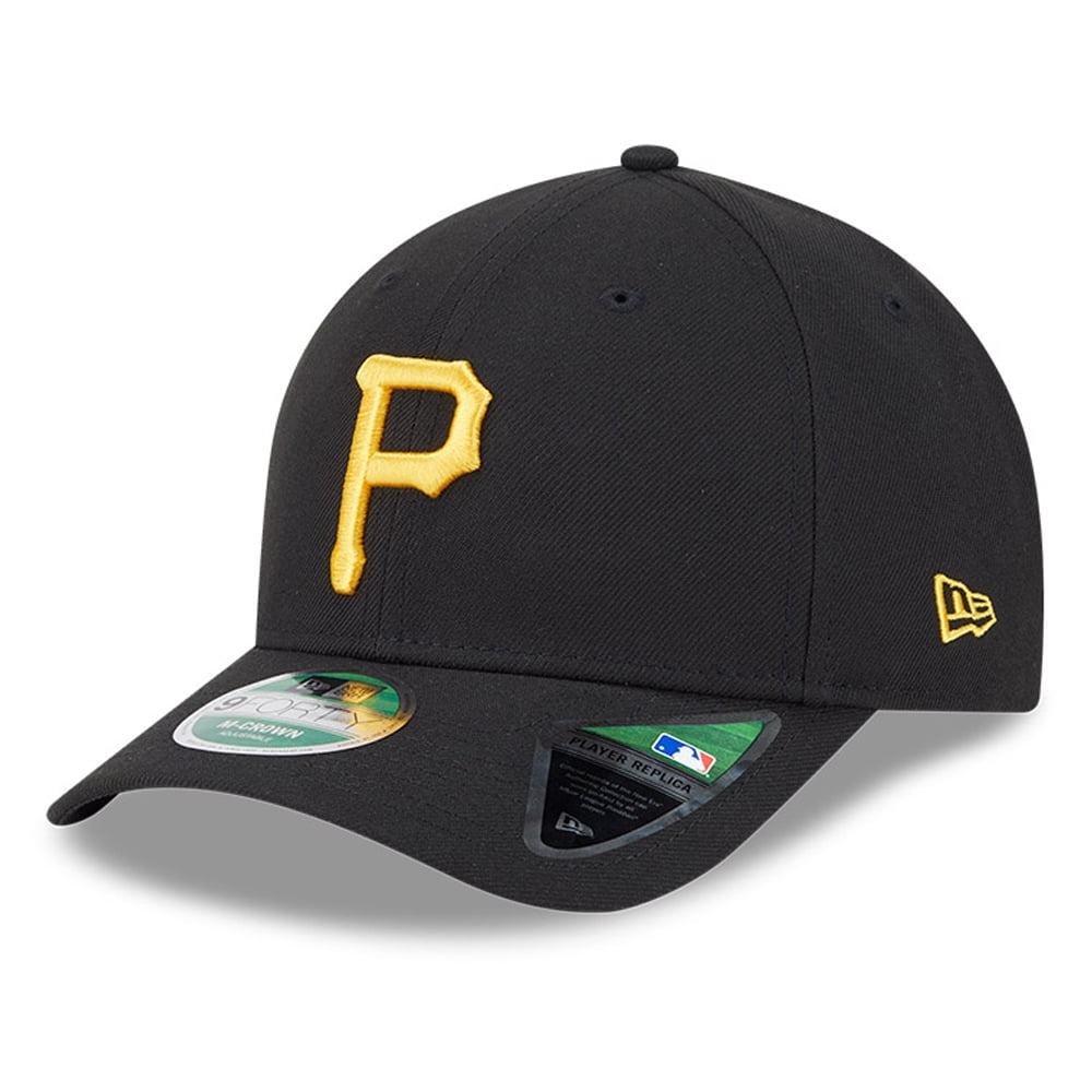 Men's New Era Black Pittsburgh Pirates Player Replica 9FORTY Adjustable ...