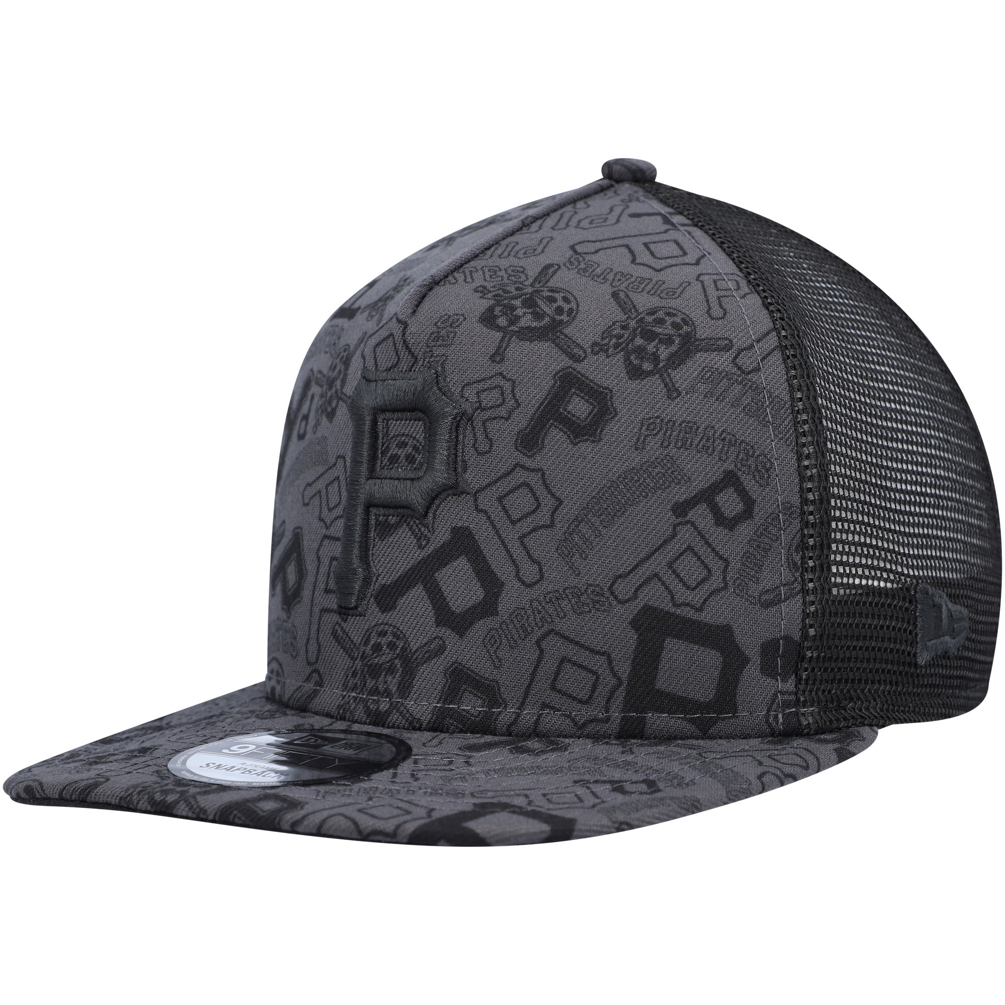 Men's New Era Black Pittsburgh Pirates Repeat A-Frame 9FIFTY Trucker ...
