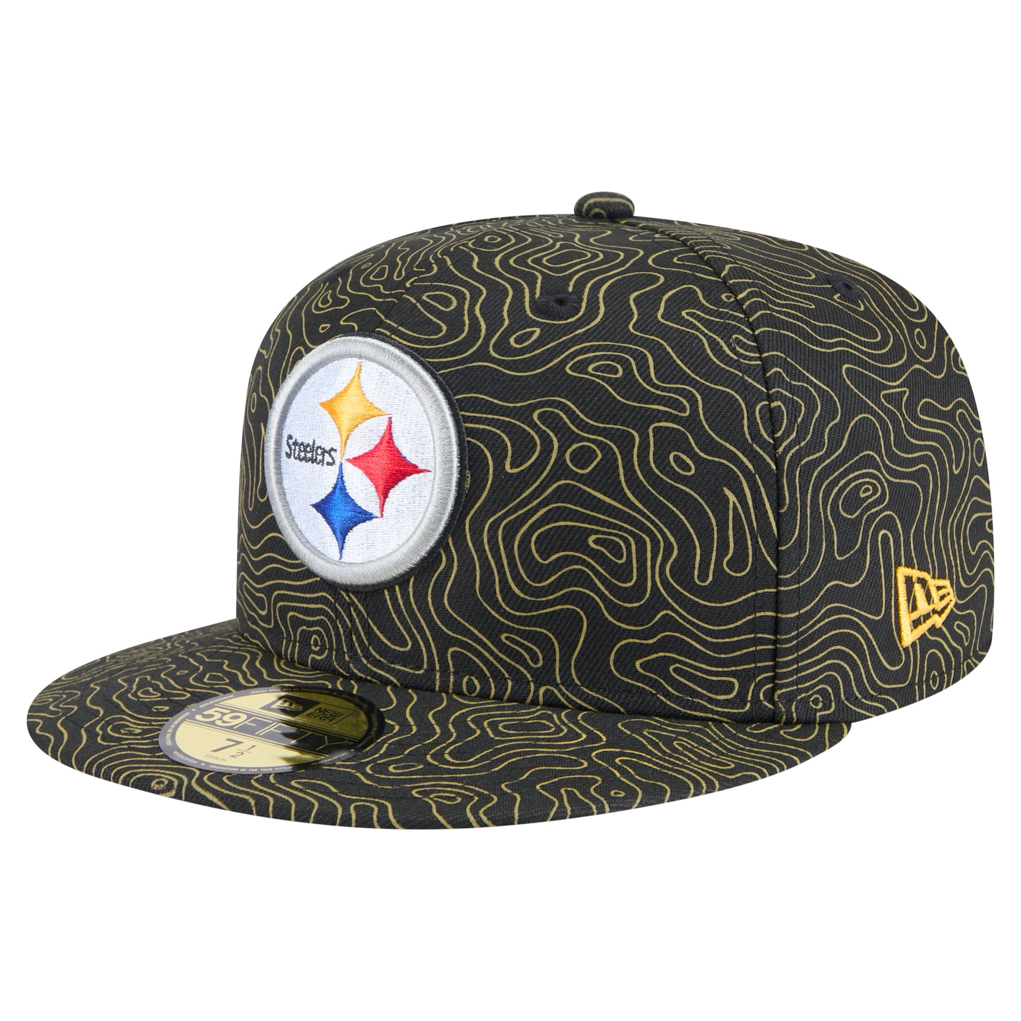 Men's New Era Black Pittsburgh Steelers Geo 59FIFTY Fitted Hat ...