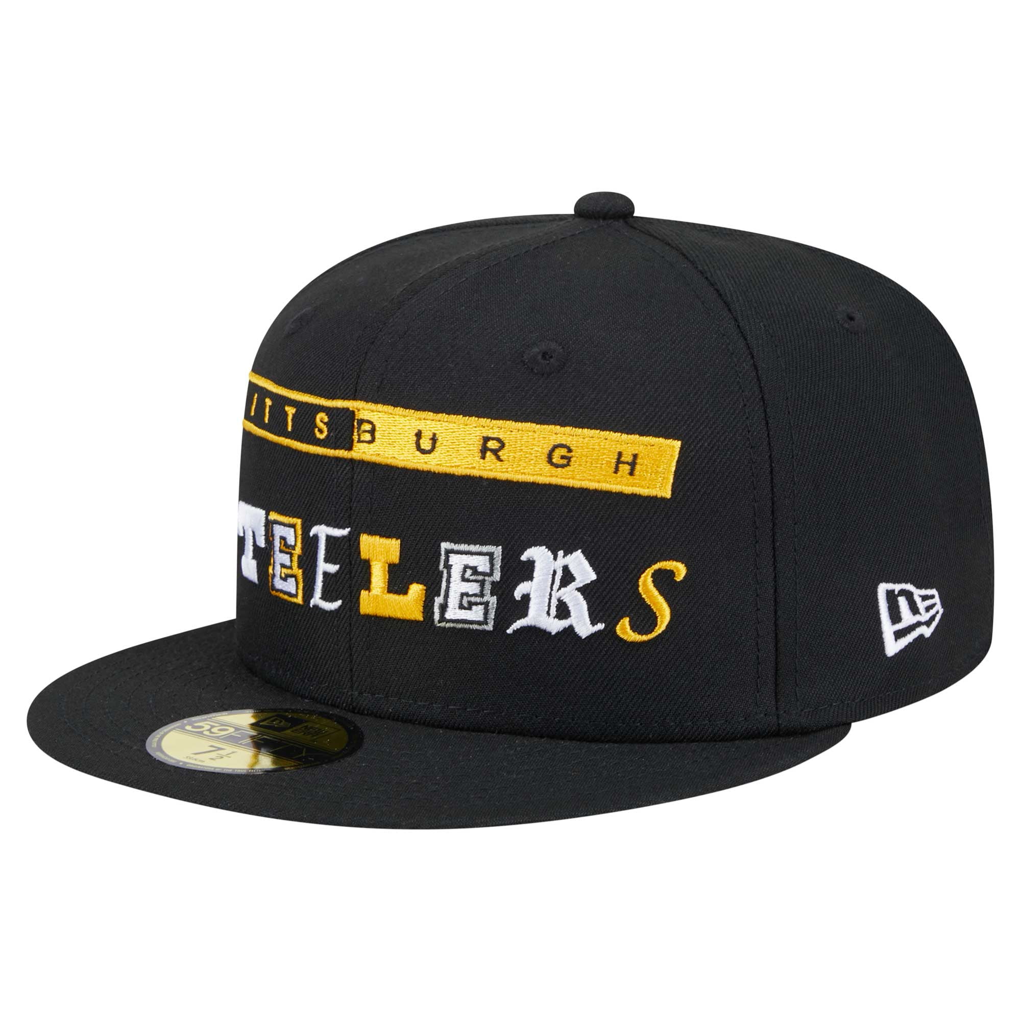 Men's New Era Black Pittsburgh Steelers Ransom 59FIFTY Fitted Hat ...
