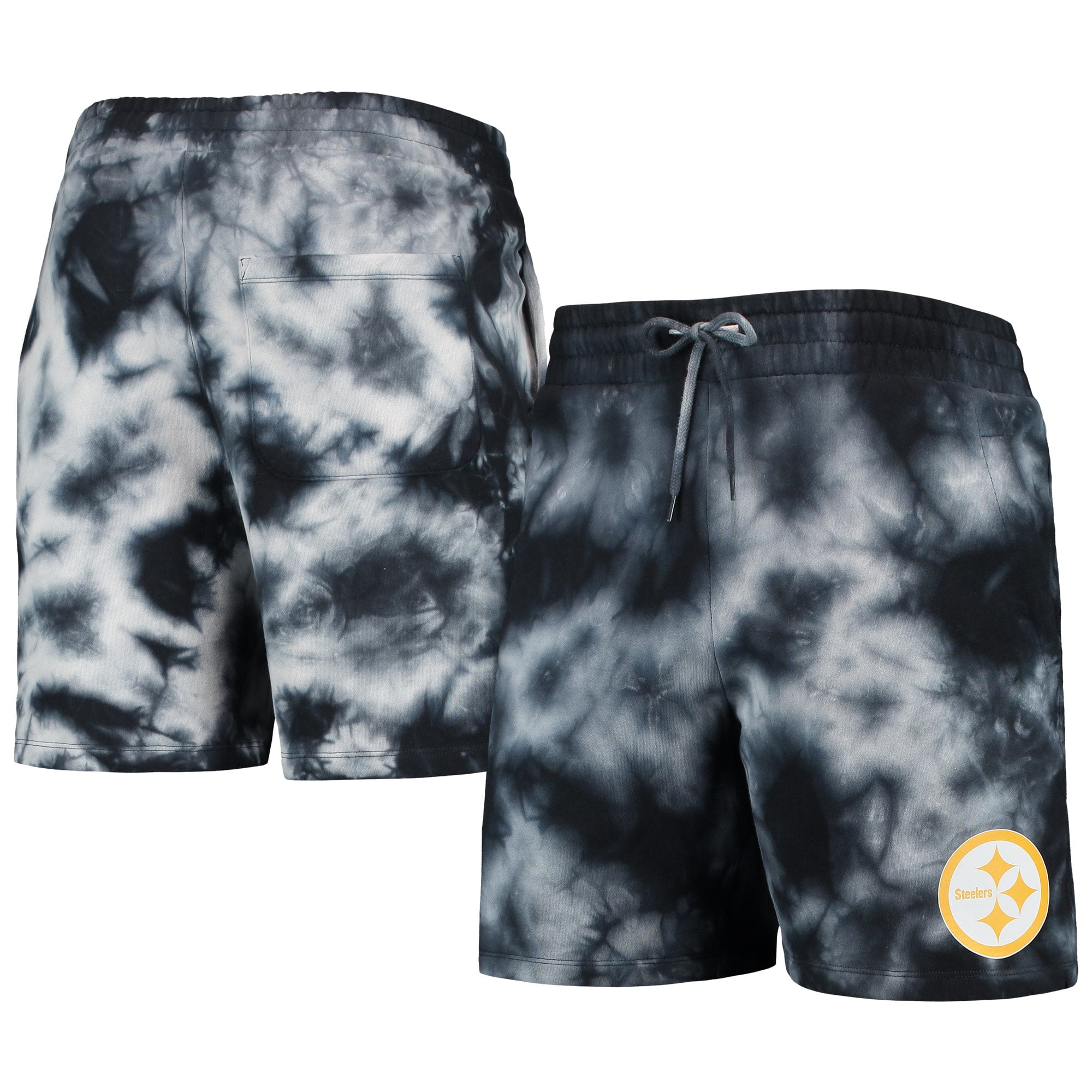 Men's New Era Black Pittsburgh Steelers Tie-Dye Shorts - Walmart.com