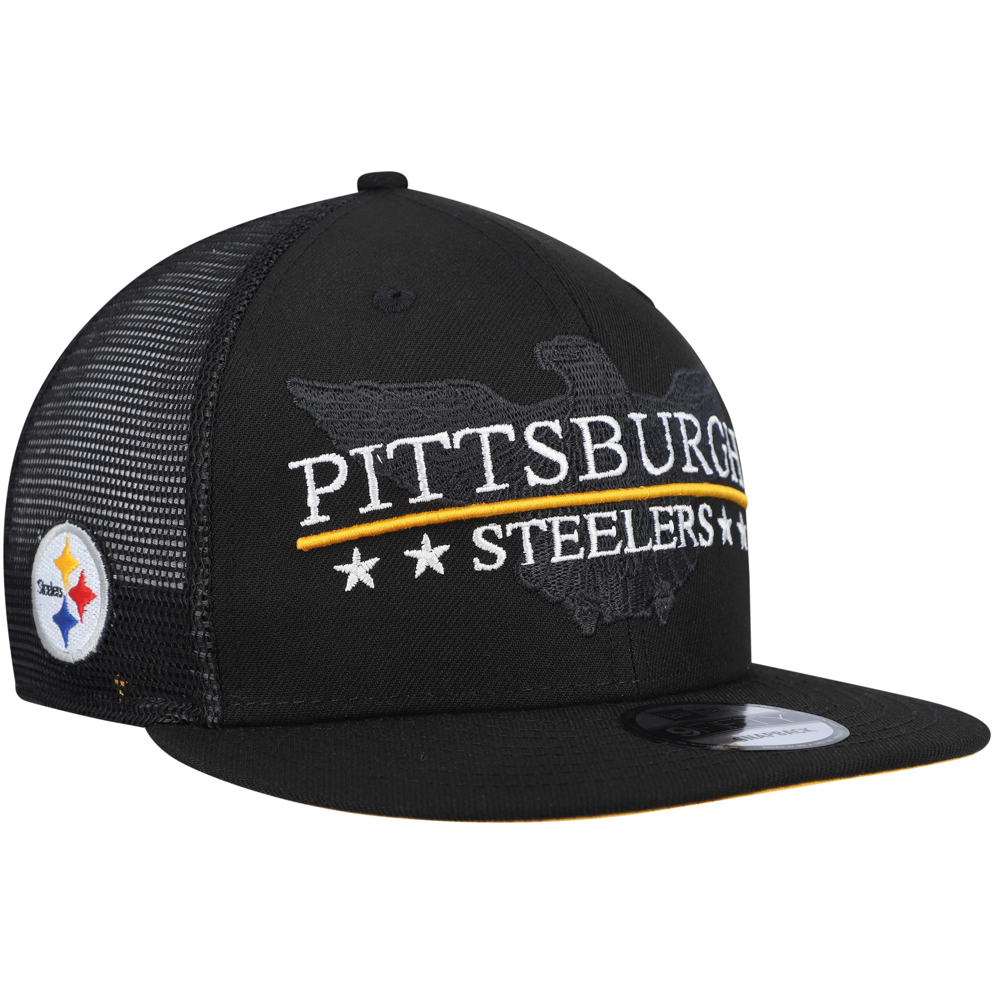 Men's New Era Black Pittsburgh Steelers Totem 9FIFTY Snapback Hat ...