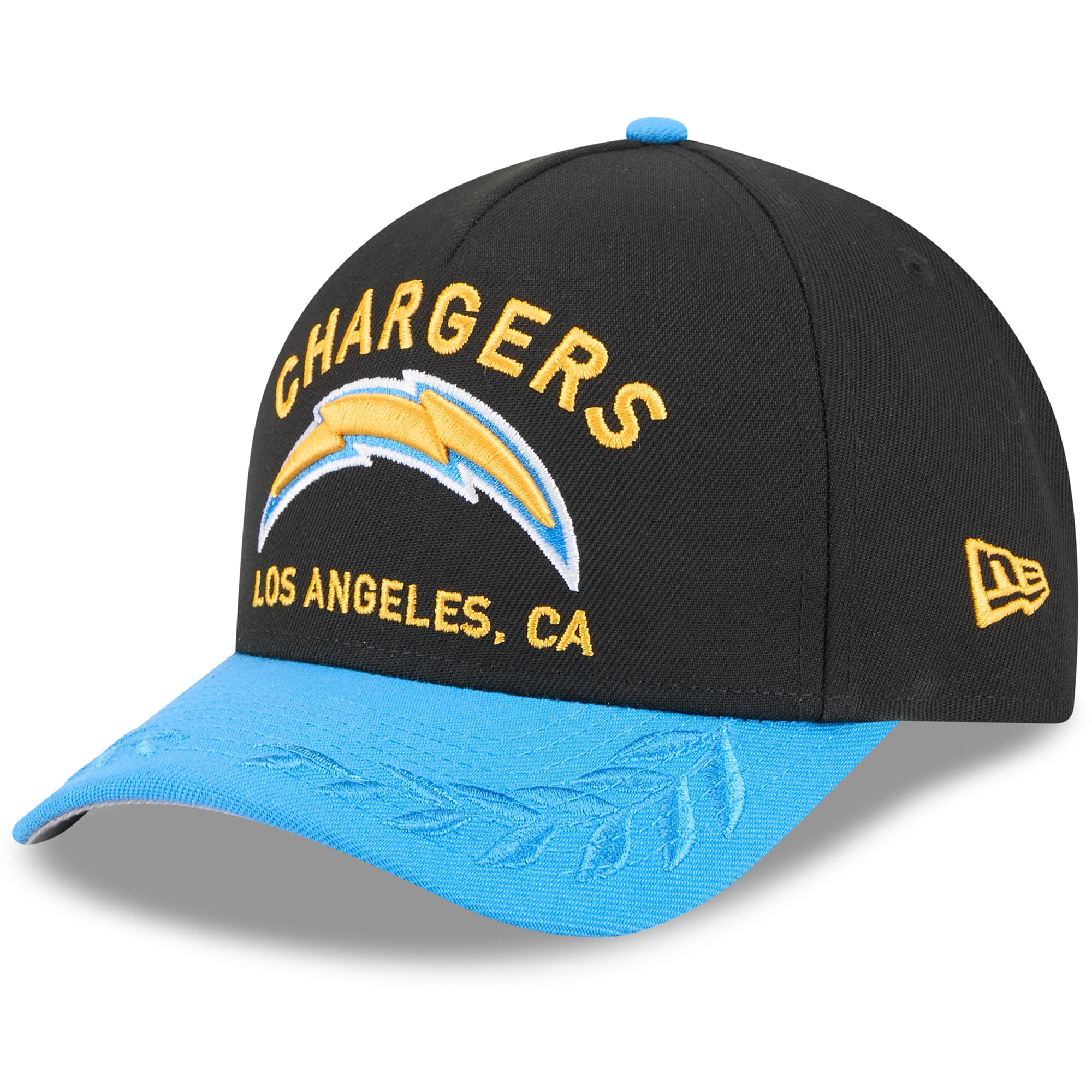 Men's New Era Black/Powder Blue Los Angeles Chargers 2025 NFL Draft ...