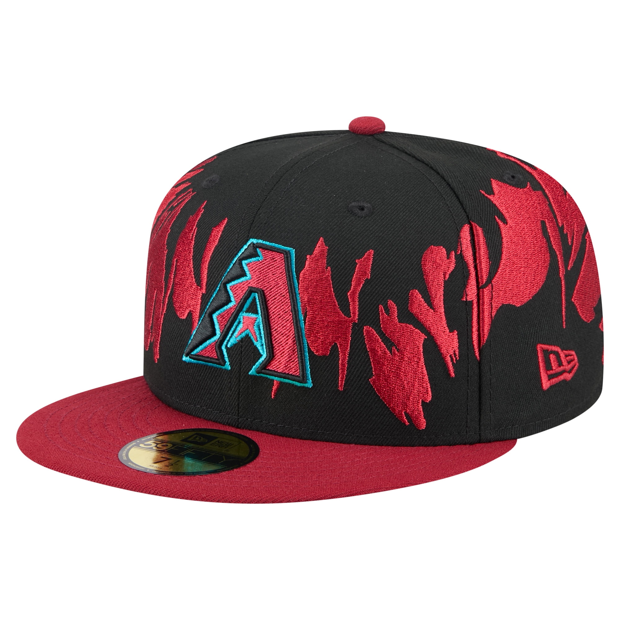 Men's New Era Black/Red Arizona Diamondbacks Retro Pattern 59FIFTY ...
