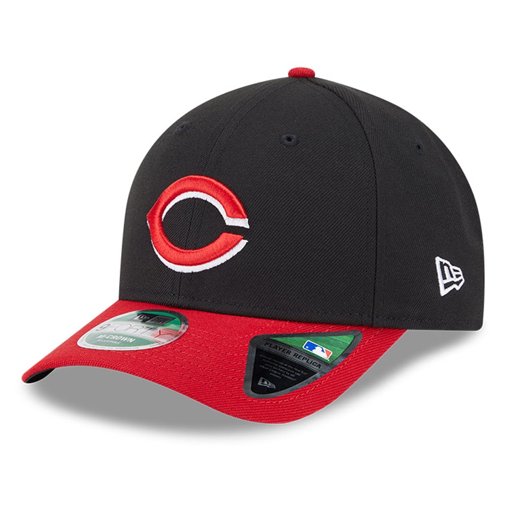 Men's New Era Black/Red Cincinnati Reds Player Replica 9FORTY ...