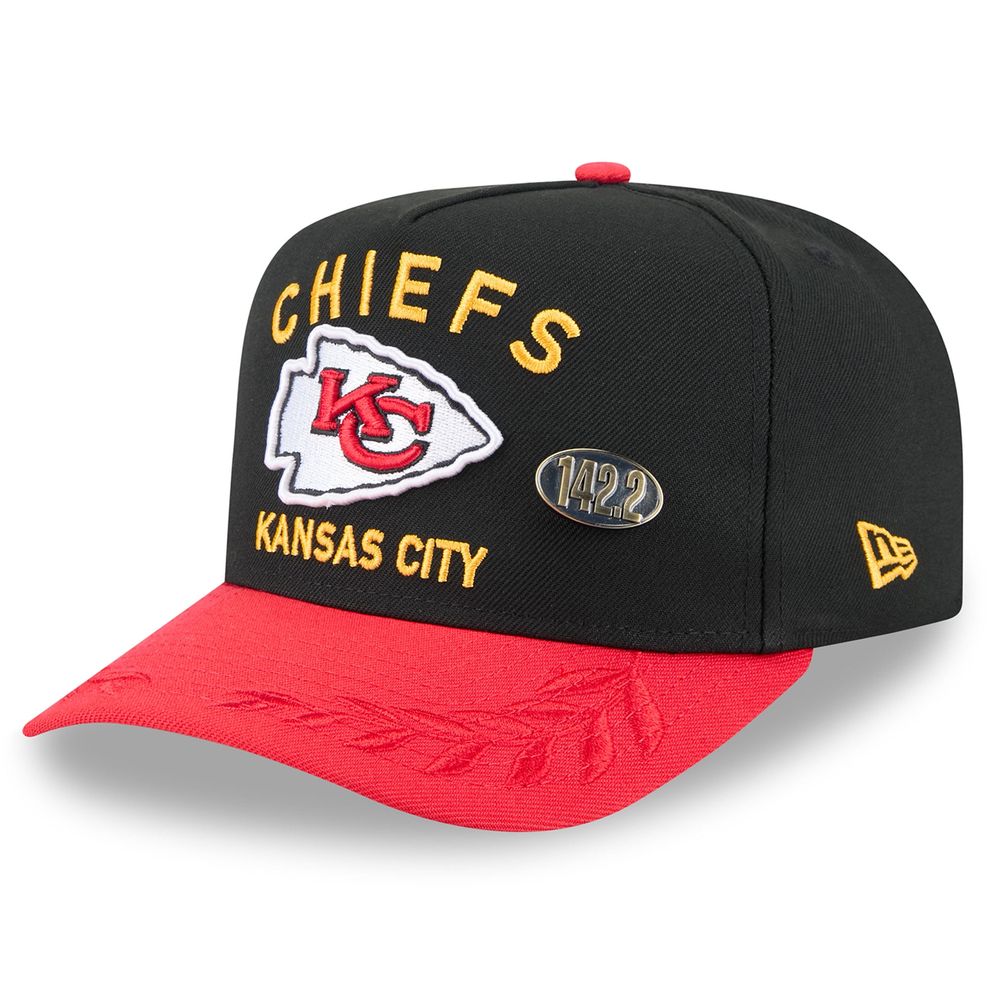 Men's New Era Black/Red Kansas City Chiefs 2025 NFL Draft On Stage A ...