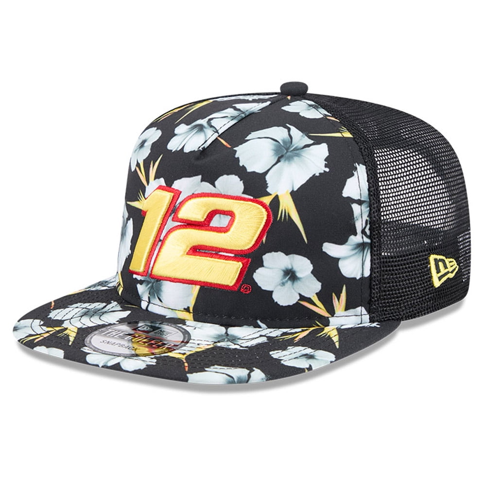 Men's New Era Black Ryan Blaney Adventure Pattern Golfer Adjustable Hat ...