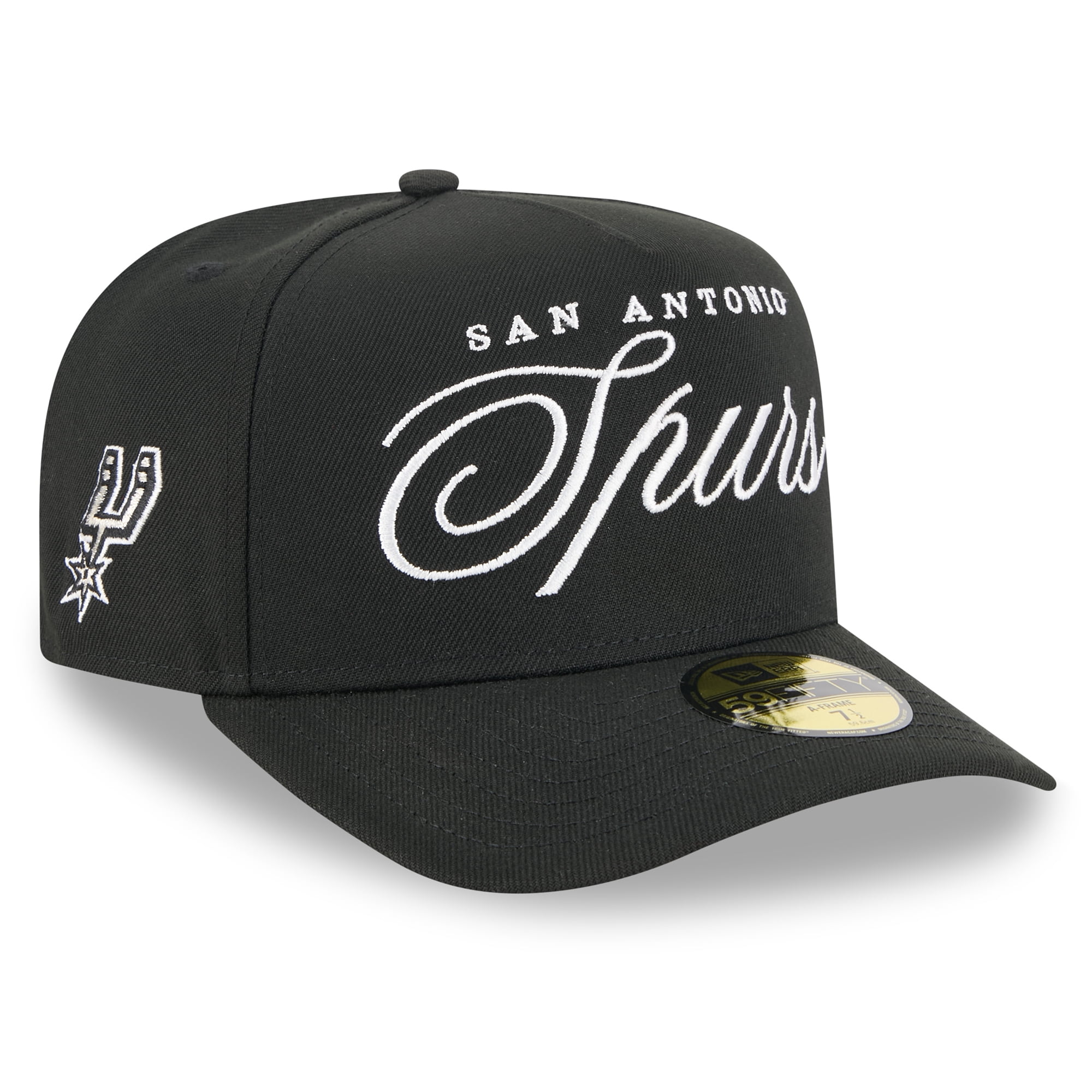 Men's New Era Black San Antonio Spurs 2025 NBA Draft A-Frame 59FIFTY ...
