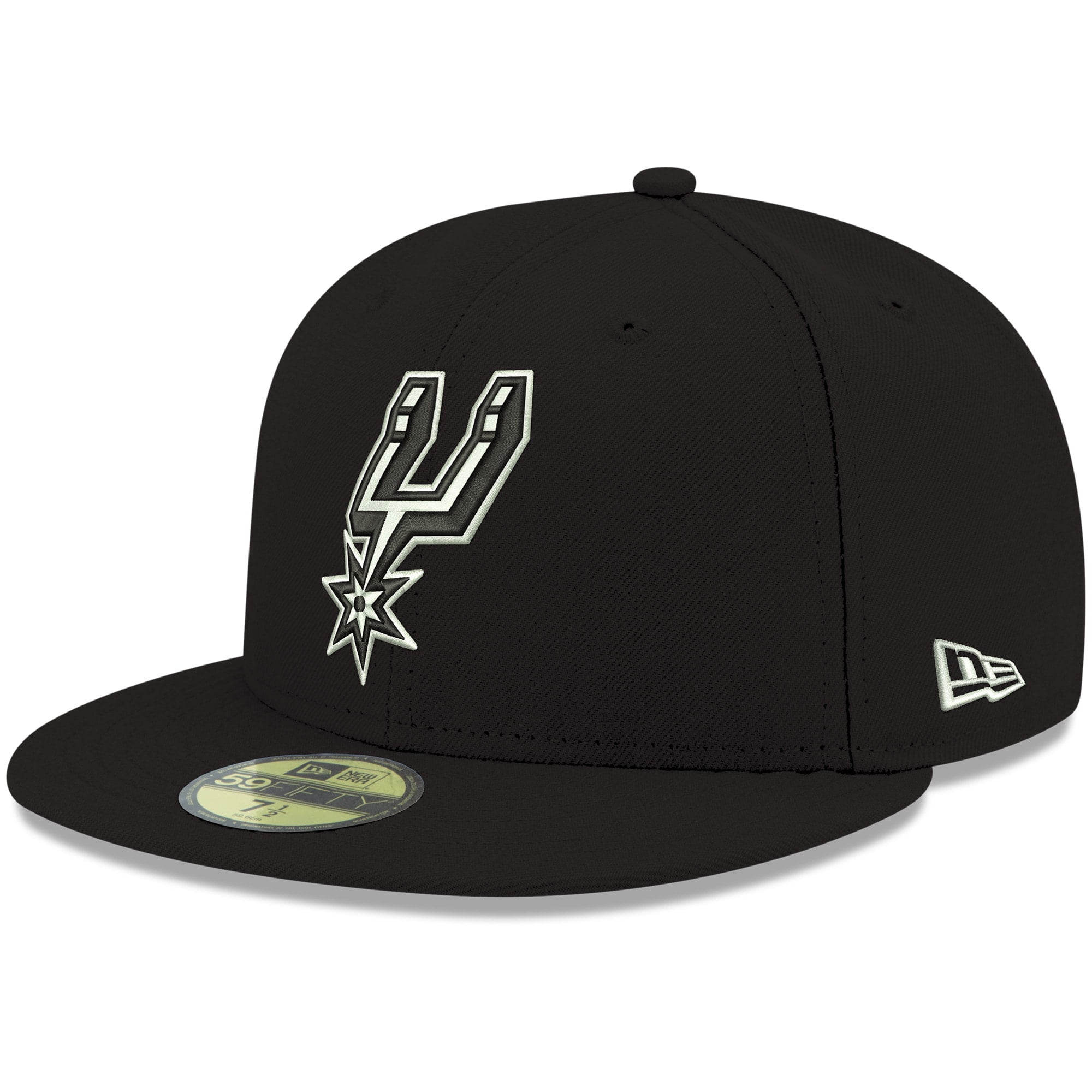 Men's New Era Black San Antonio Spurs Official Team Color 59FIFTY ...
