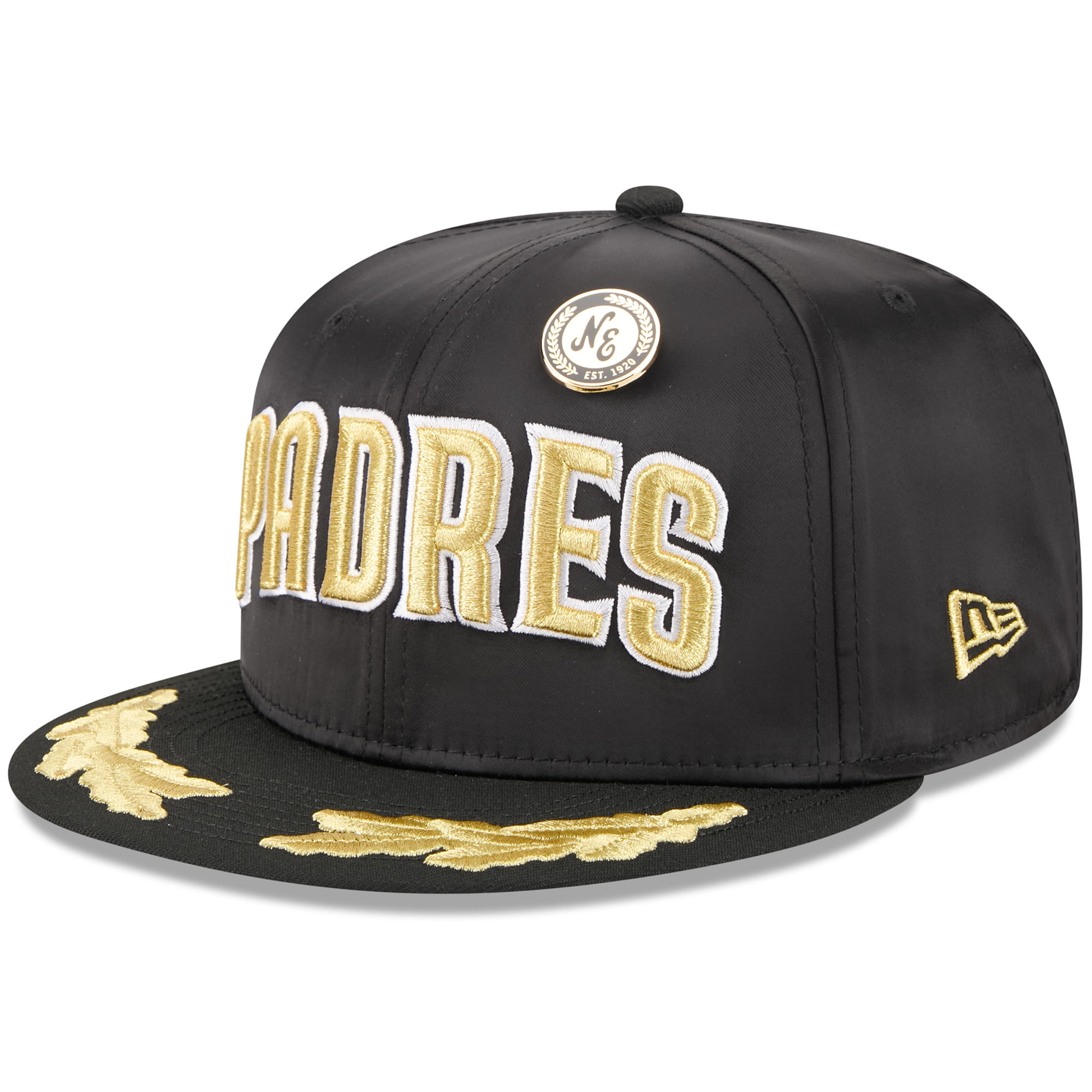 Men's New Era Black San Diego Padres 2025 59FIFTY Day Gold Leaf 59FIFTY ...