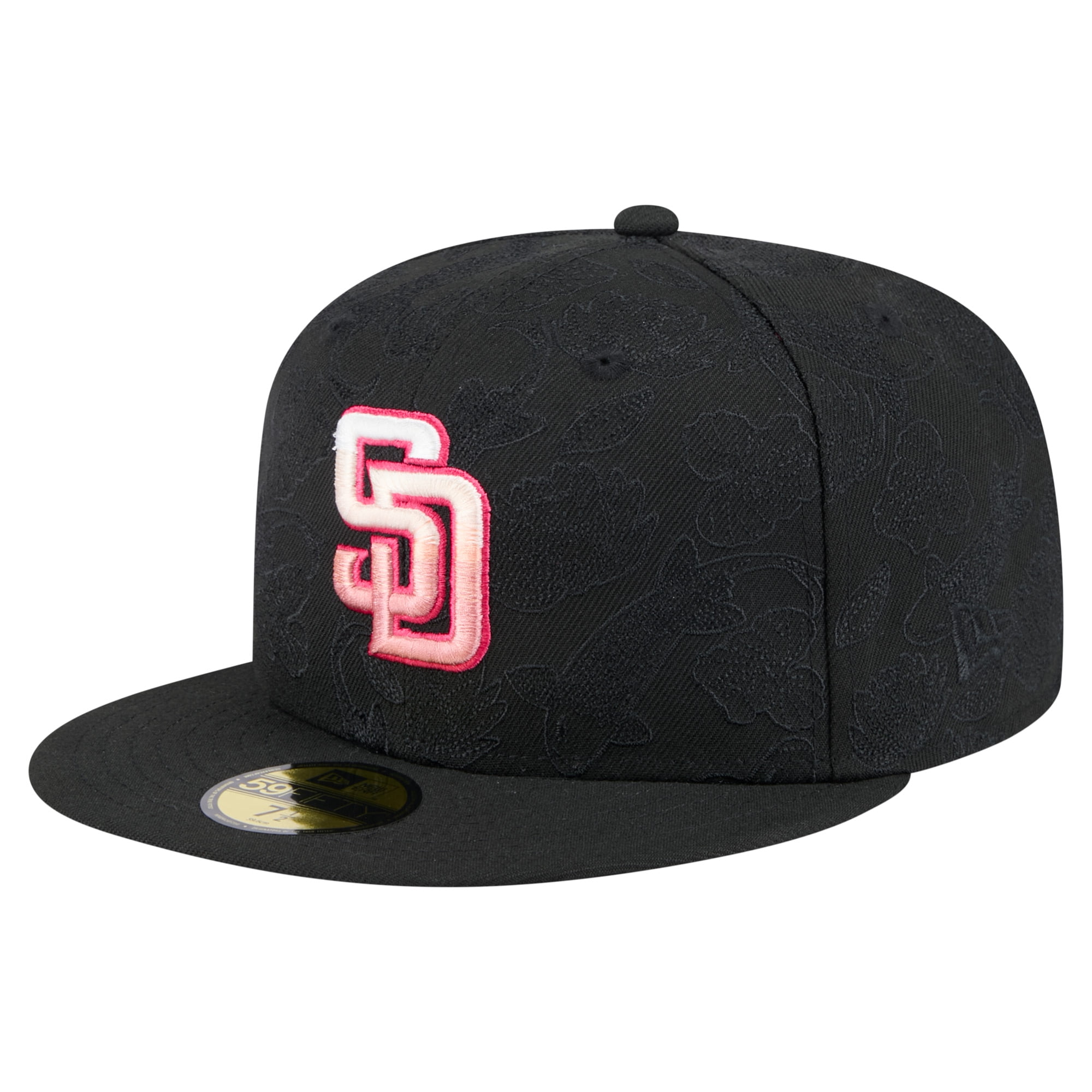Men's New Era Black San Diego Padres Tonal Koi 59FIFTY Fitted Hat ...