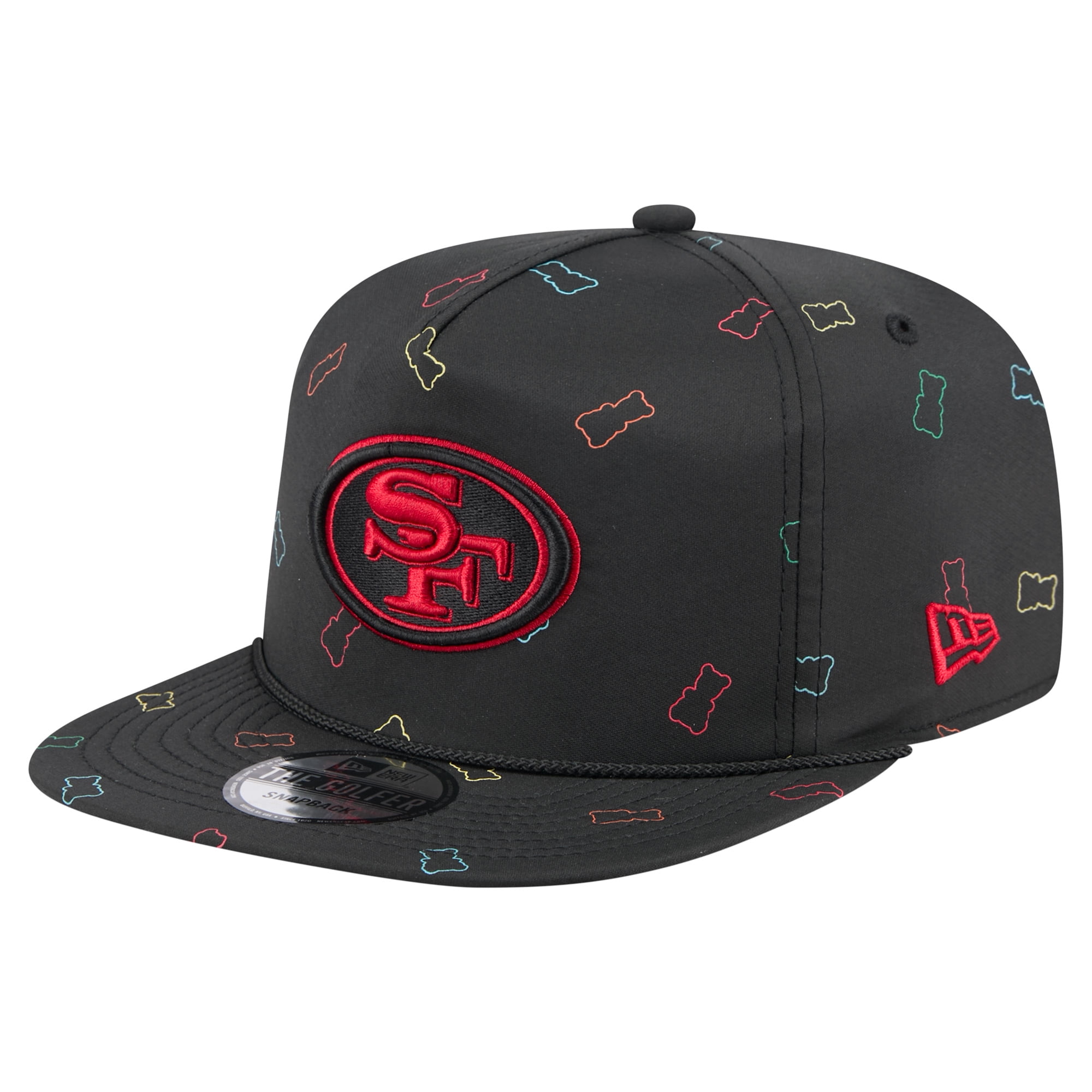 Men's New Era Black San Francisco 49ers Gummy Golfer Snapback Hat ...