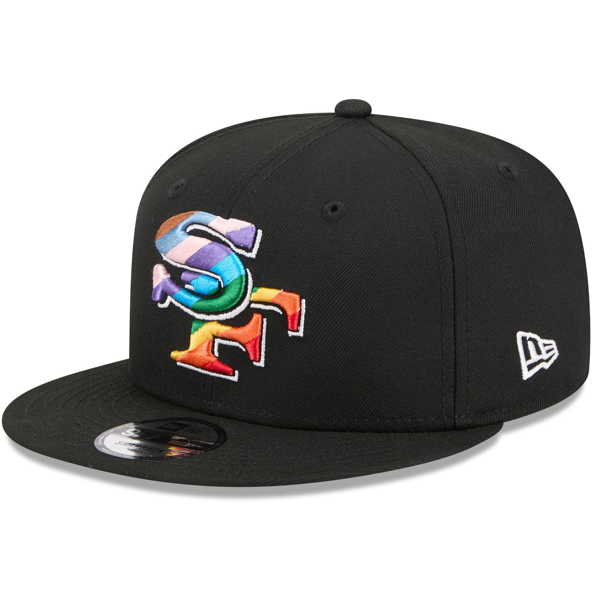 Men's New Era Black San Francisco 49ers Pride 9FIFTY Snapback Hat ...