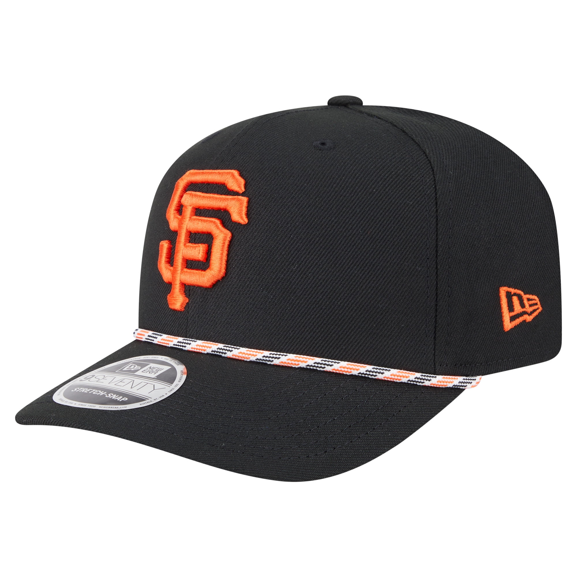 Men's New Era Black San Francisco Giants Multi-Rope 9SEVENTY Stretch ...