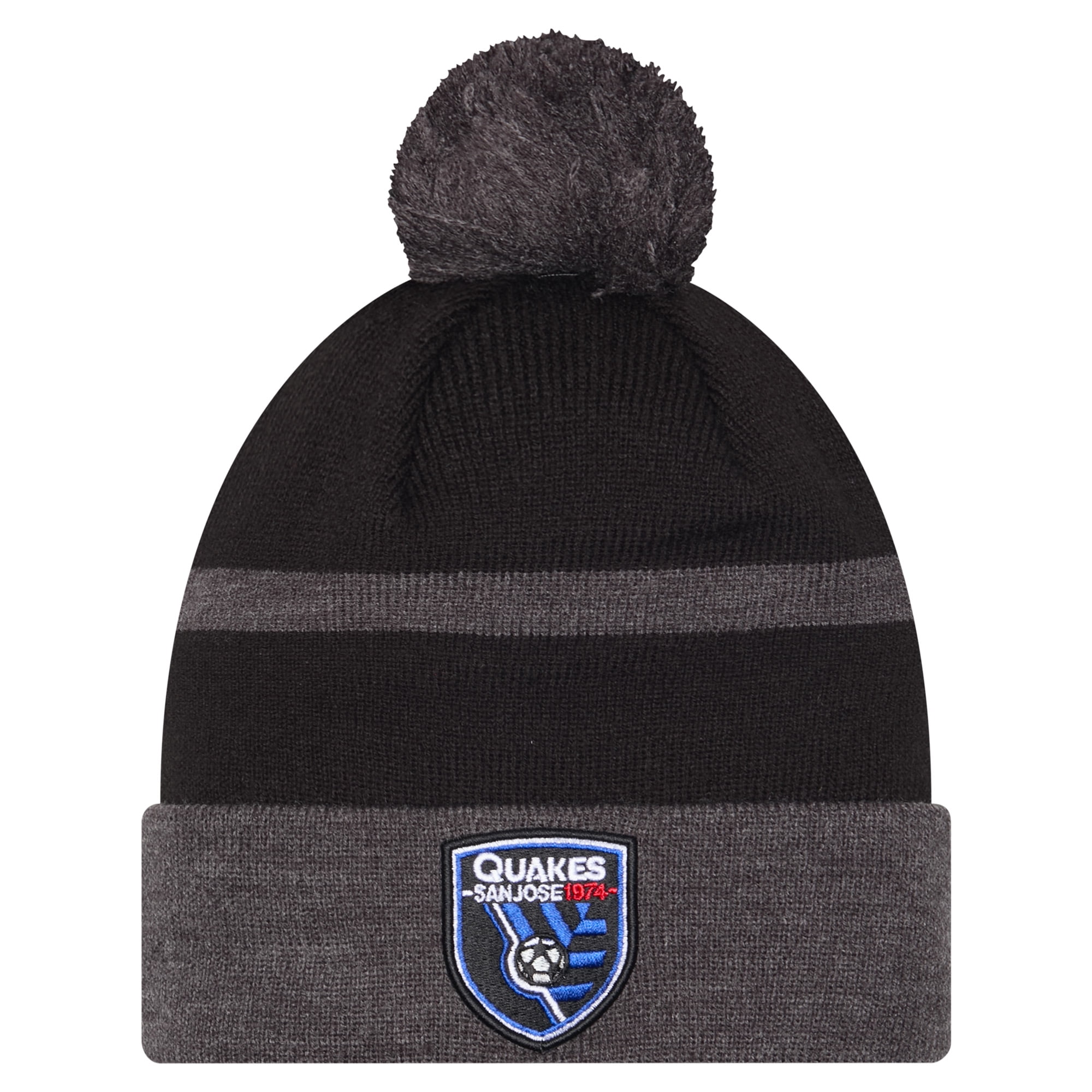 Men's-New Era Black San Jose Earthquakes 2025 Kickoff Cuffed Knit Hat ...