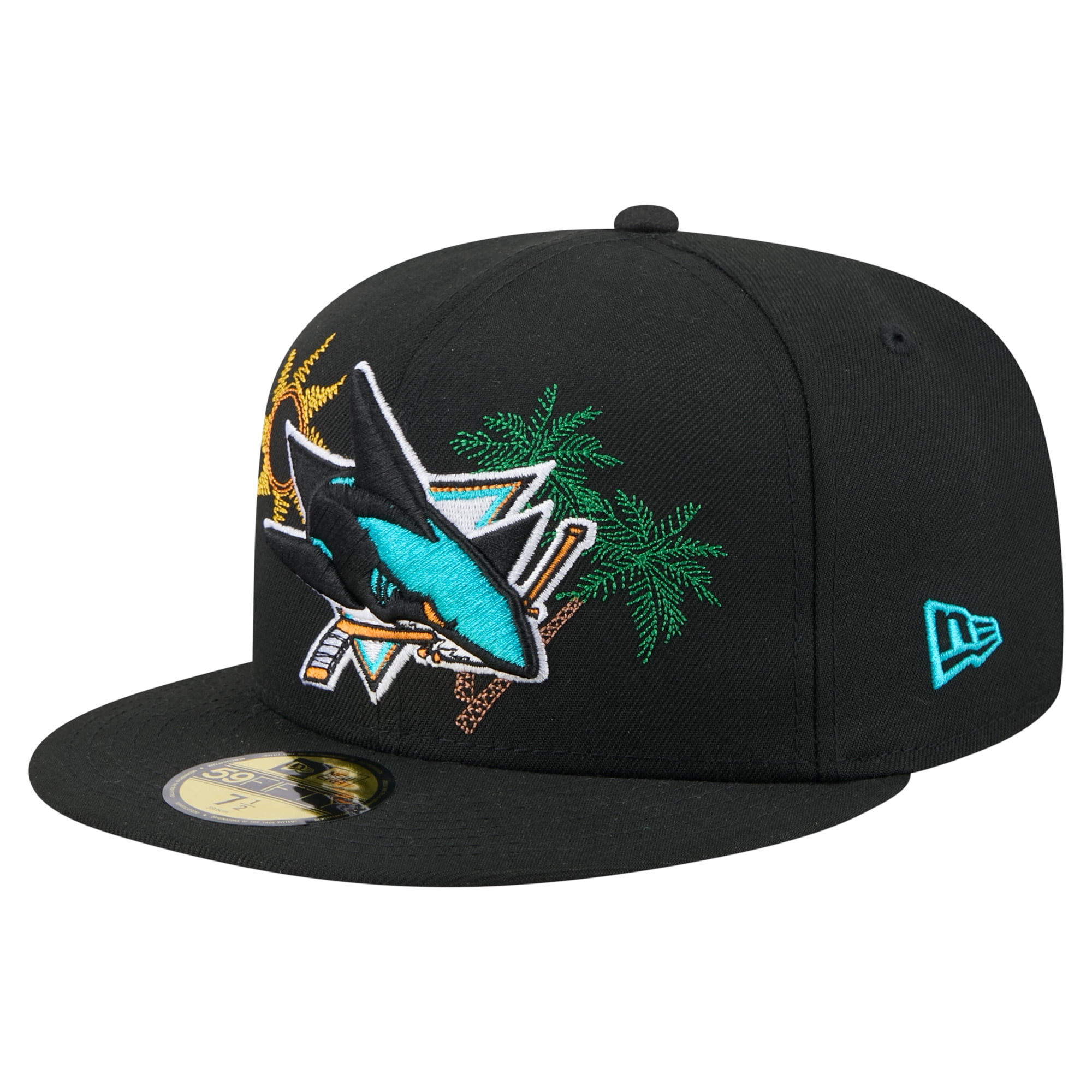 Men's New Era Black San Jose Sharks State Stitch 59FIFTY Fitted Hat ...