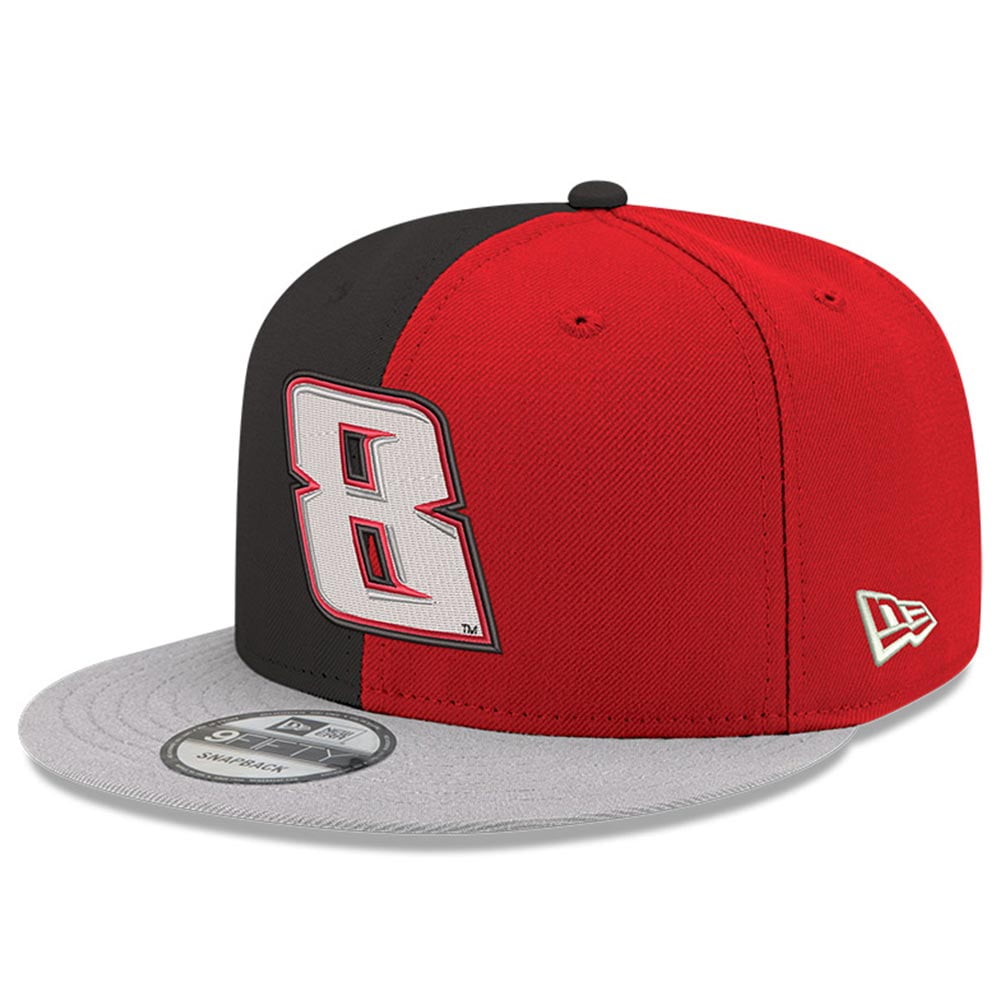 Men's New Era Black/Scarlet Kyle Busch 9FIFTY Split Snapback Adjustable ...