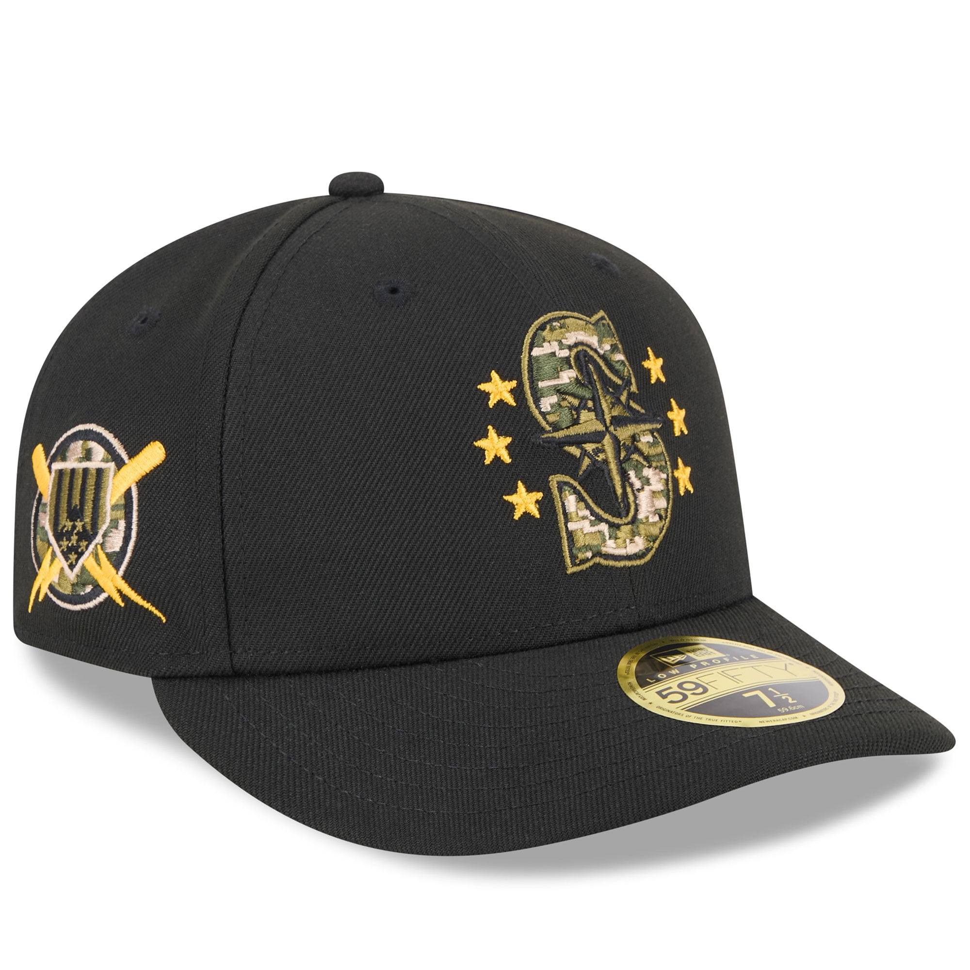 Men's New Era Black Seattle Mariners 2024 Armed Forces Day Low Profile ...
