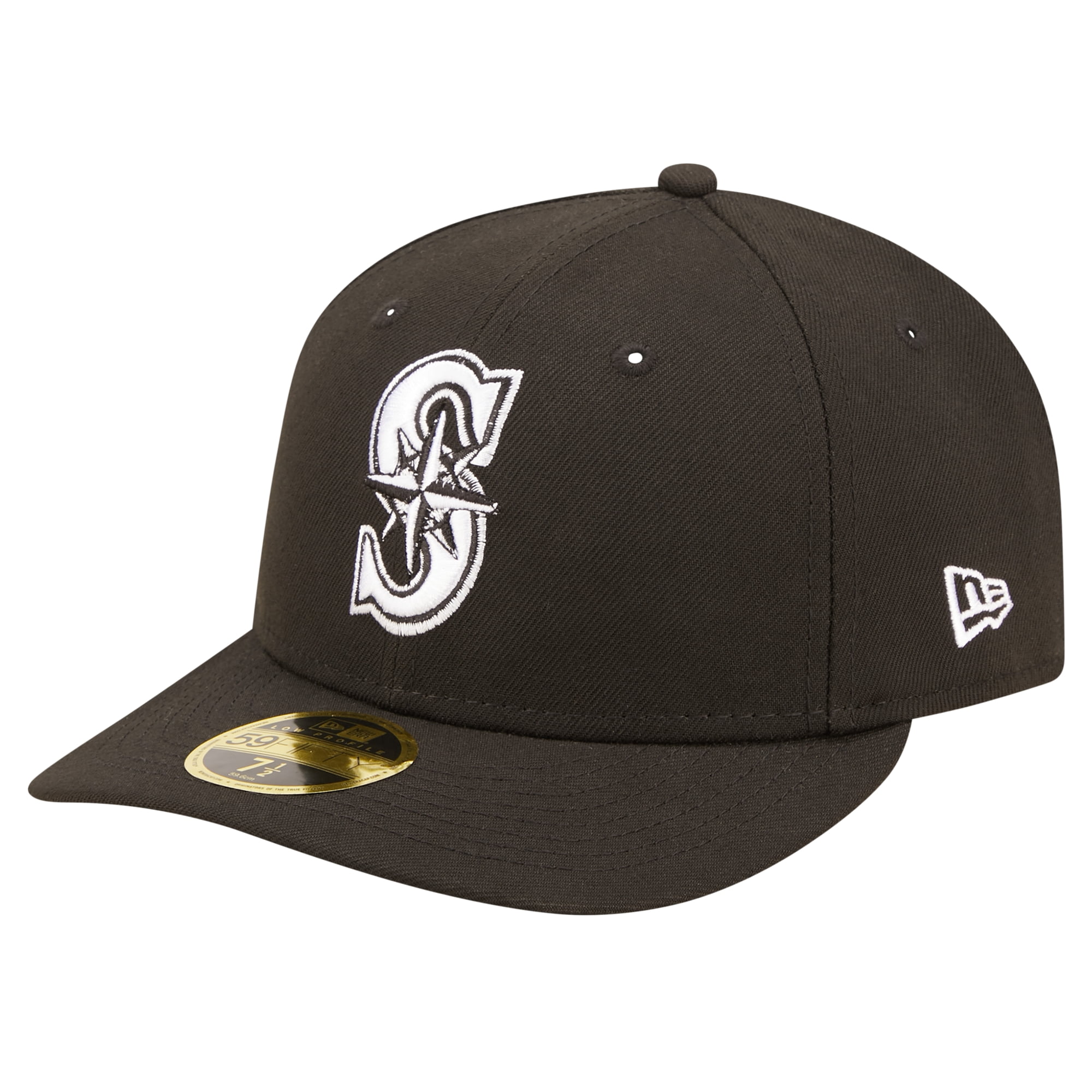 Men's New Era Black Seattle Mariners Low Profile 59FIFTY Fitted Hat ...