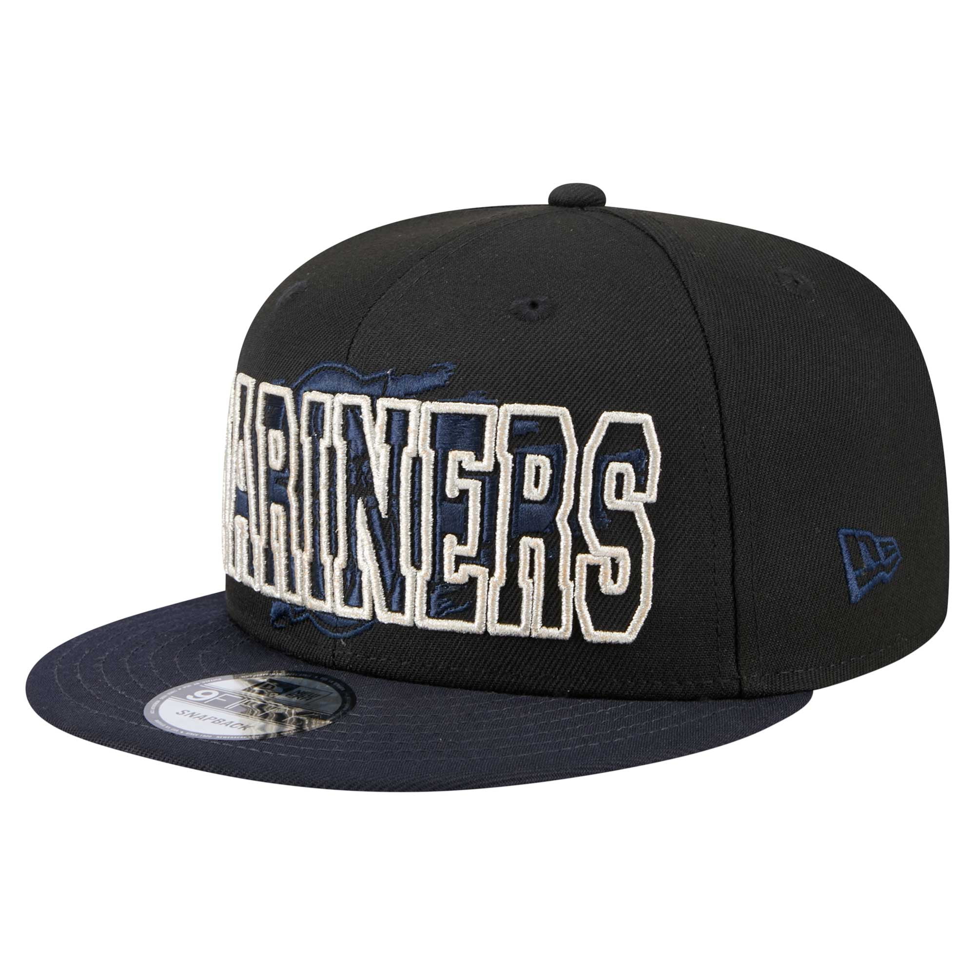 Men's New Era Black Seattle Mariners Splatter 9FIFTY Snapback Hat ...
