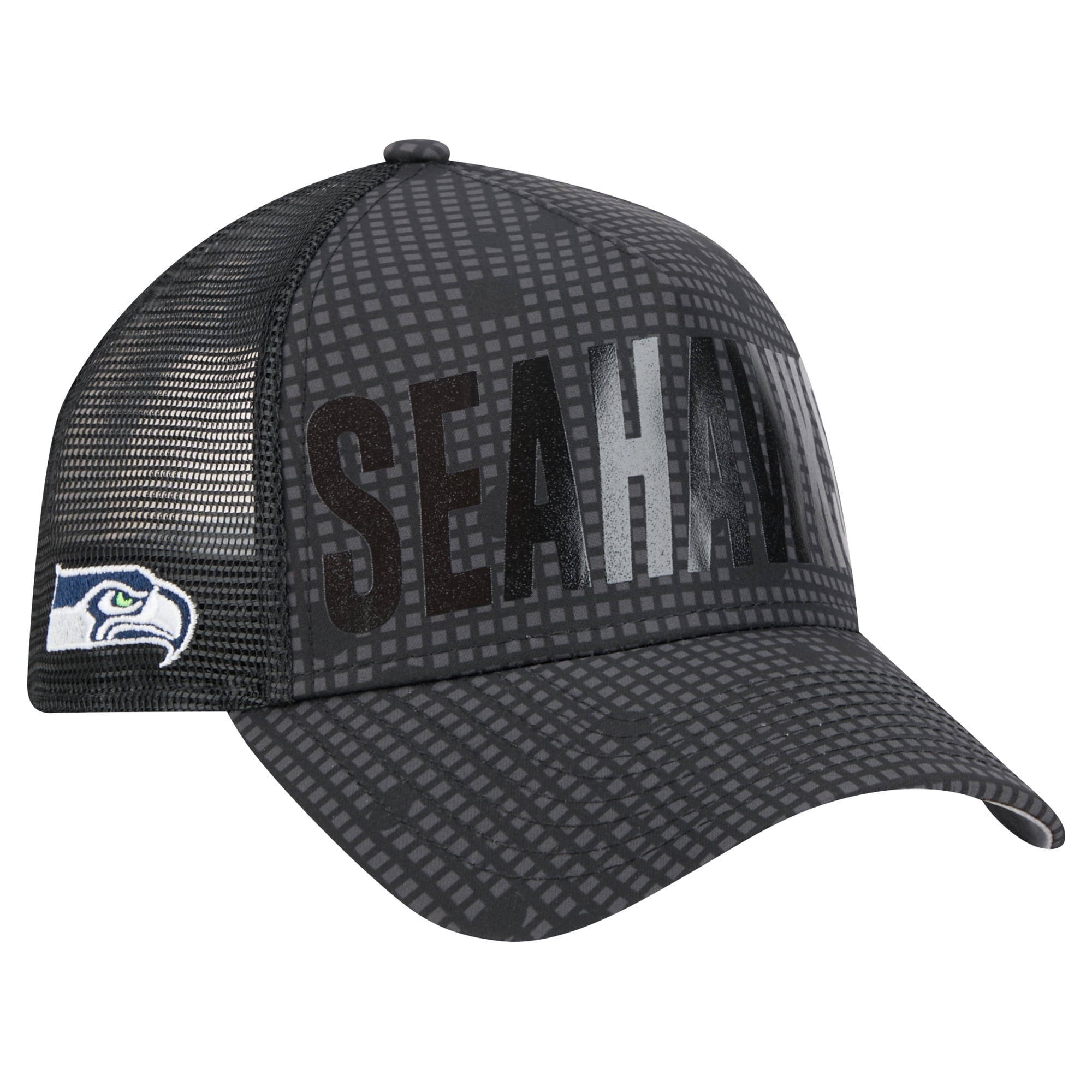 Men's New Era Black Seattle Seahawks Midnight Ink Tonal Text A-Frame ...