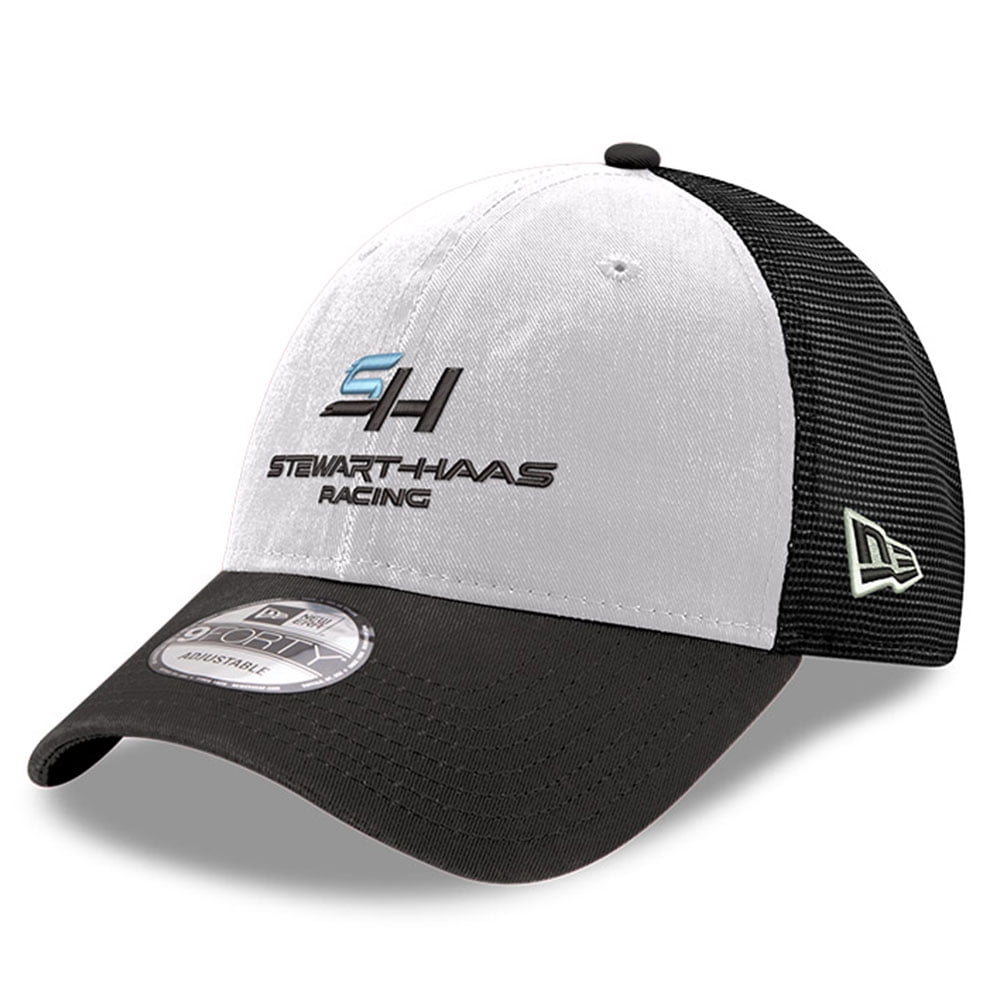 Men's New Era Black Stewart-Haas Racing 9FORTY A-Frame Foam Trucker ...
