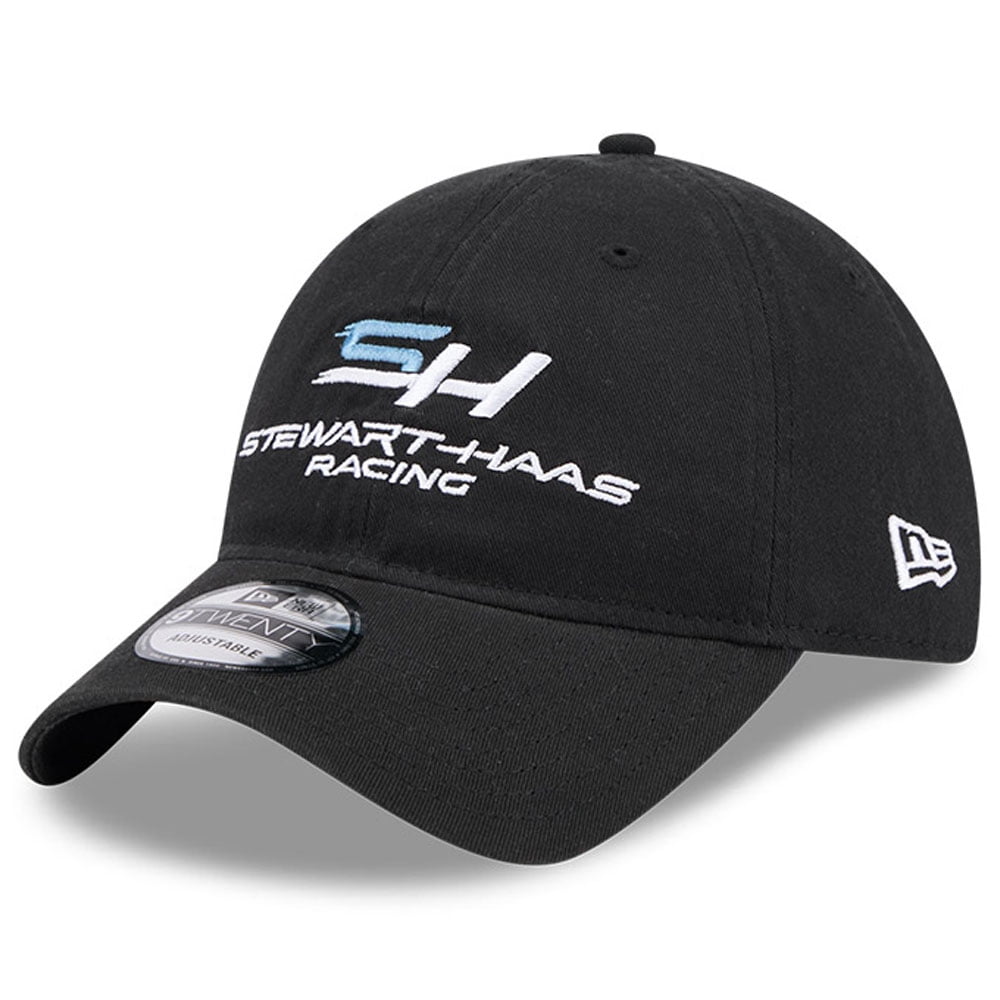 Men's New Era Black Stewart-Haas Racing 9TWENTY Adjustable Hat ...