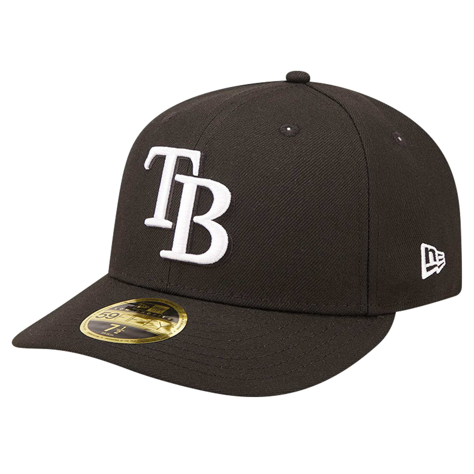 Men's New Era Black Tampa Bay Rays Low Profile 59FIFTY Fitted Hat ...
