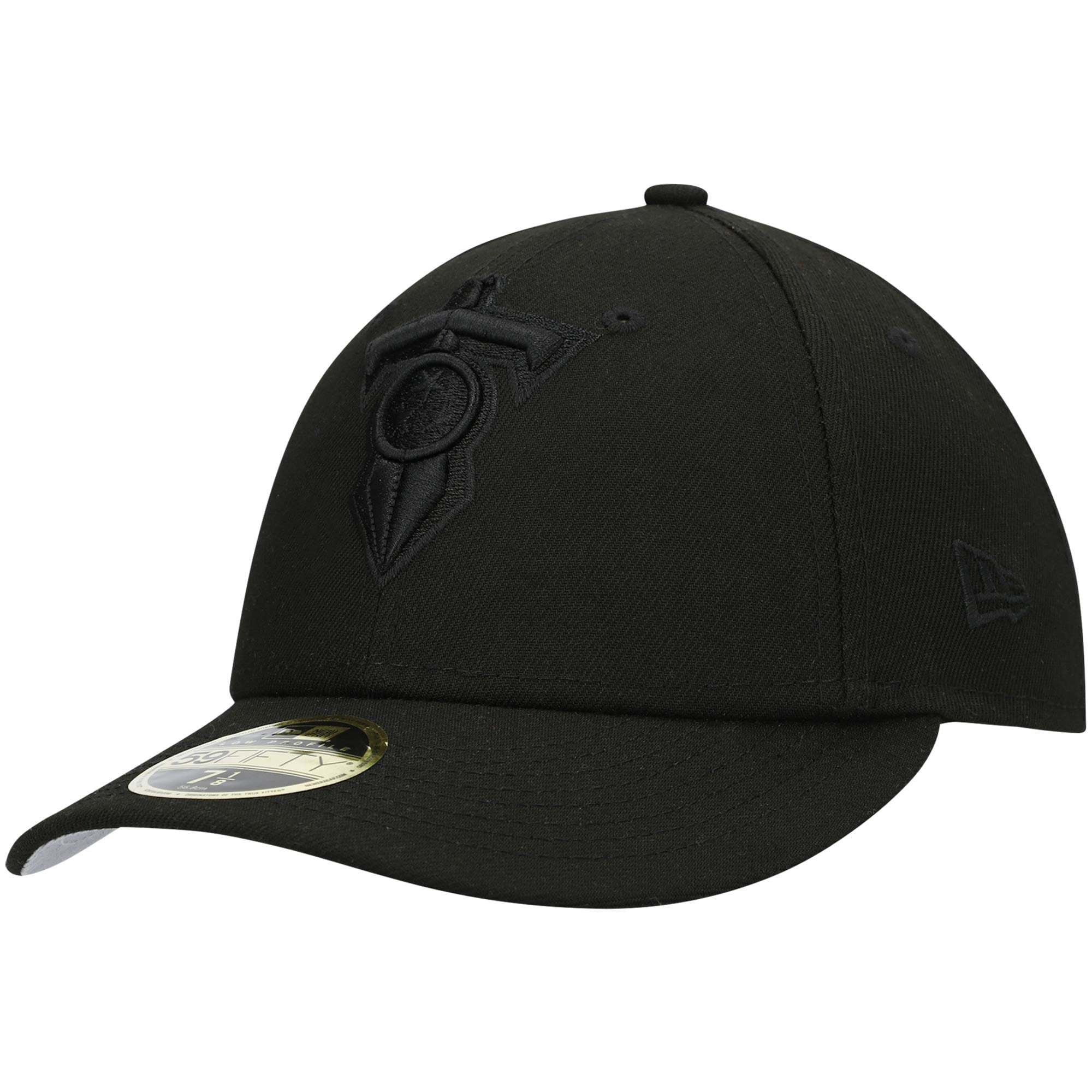Men's New Era Black Tennessee Titans Alternate Logo Black on Black Low ...