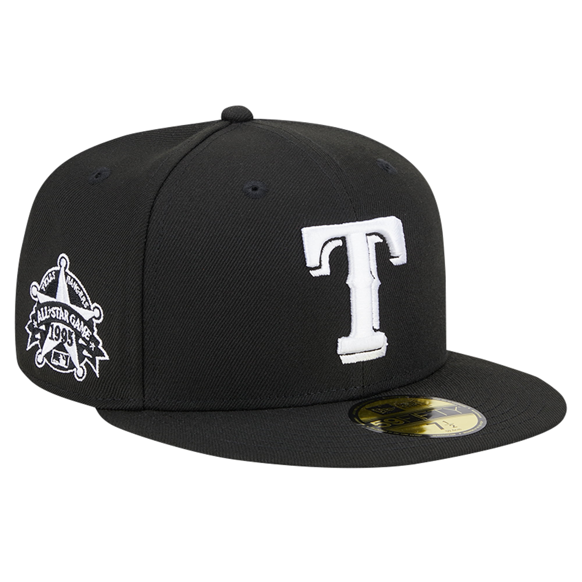 Men's New Era Black Texas Rangers Logo 59FIFTY Fitted Hat - Walmart.com