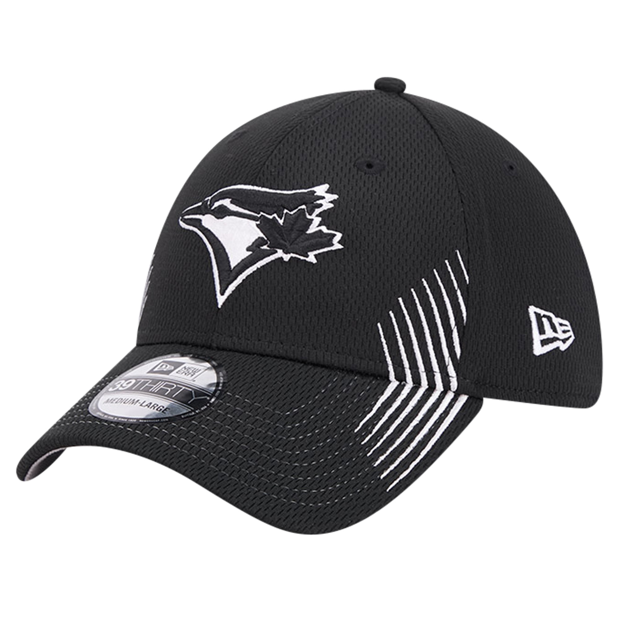 Men's New Era Black Toronto Blue Jays Active Dash Mark 39THIRTY Flex ...