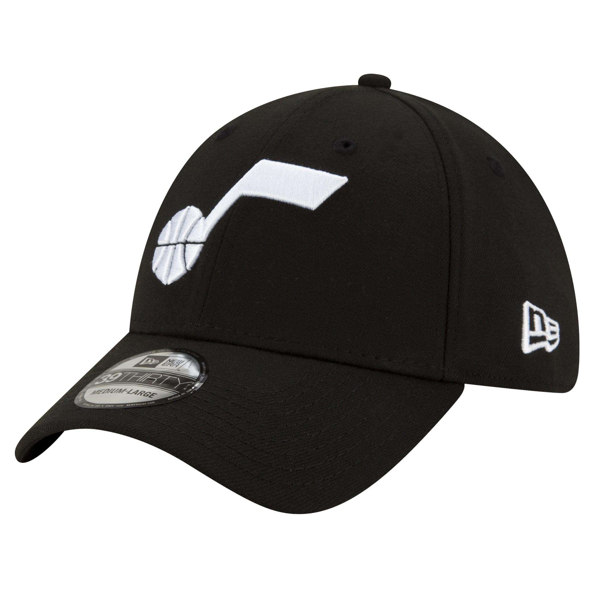 Men's New Era Black Utah Jazz Logo 39THIRTY Flex Hat - Walmart.com