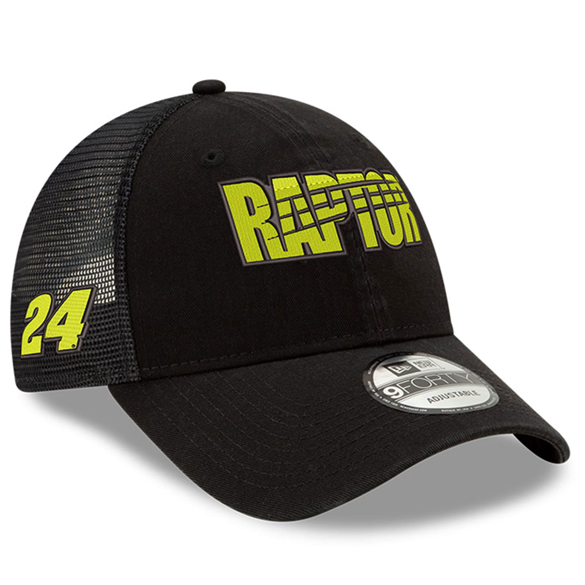 Men's New Era Black William Byron Raptor 9FORTY A-Frame Trucker ...