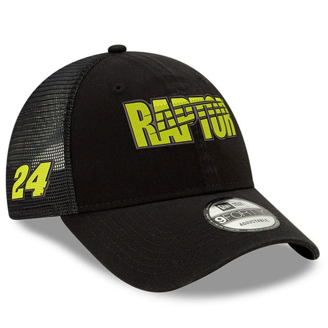 Men's New Era Black William Byron Raptor 9FORTY A-Frame Trucker ...