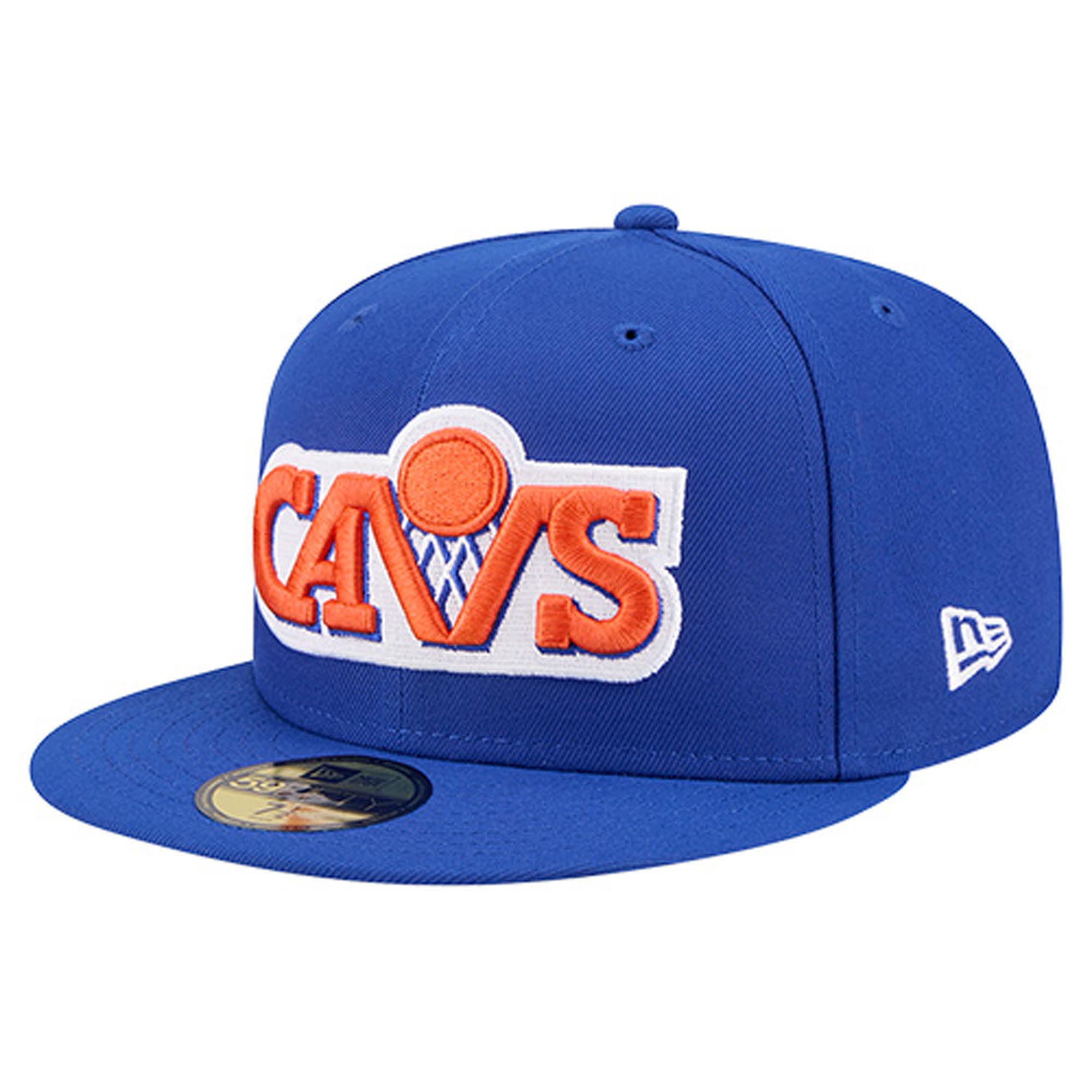 Men's New Era Blue Cleveland Cavaliers Core Logo 59FIFTY Fitted Hat ...