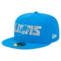 Men's New Era Blue Detroit Lions Throwback Jagged 9FiFTY Snapback Hat ...