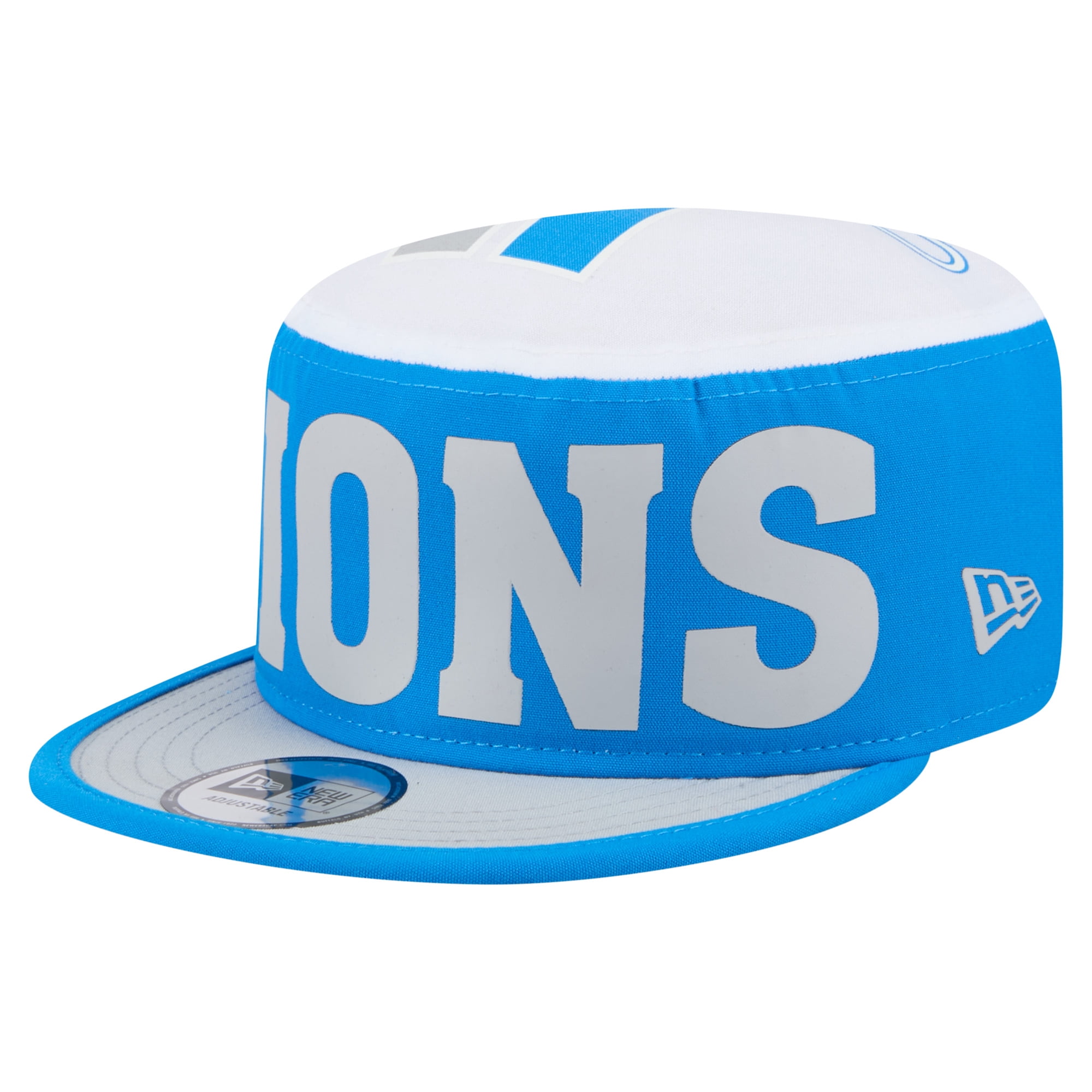 Men's New Era Blue Detroit Lions Throwback Retro Painter Snapback Hat ...