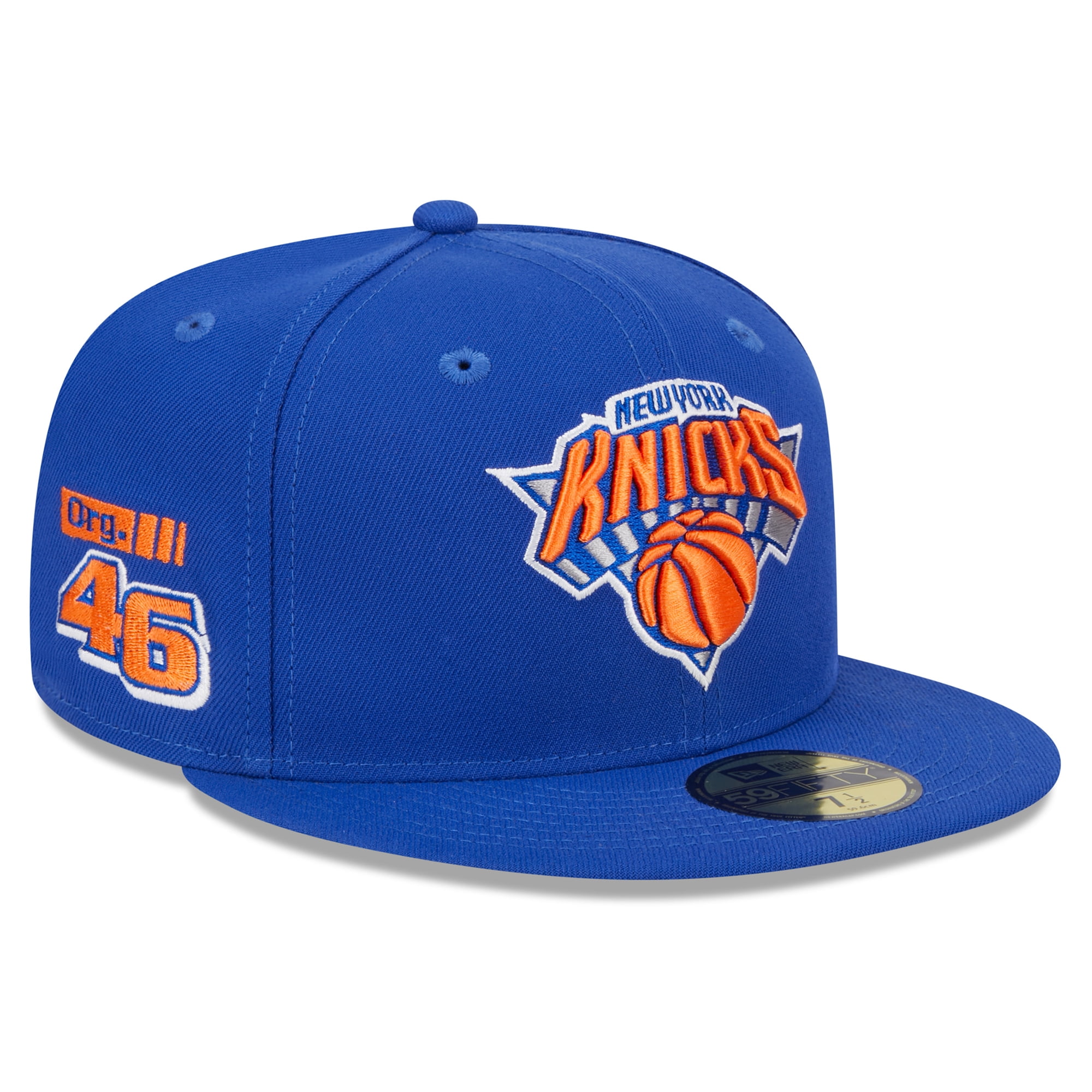 Men's New Era Blue New York Knicks Rally Drive Side Patch 59FIFTY ...