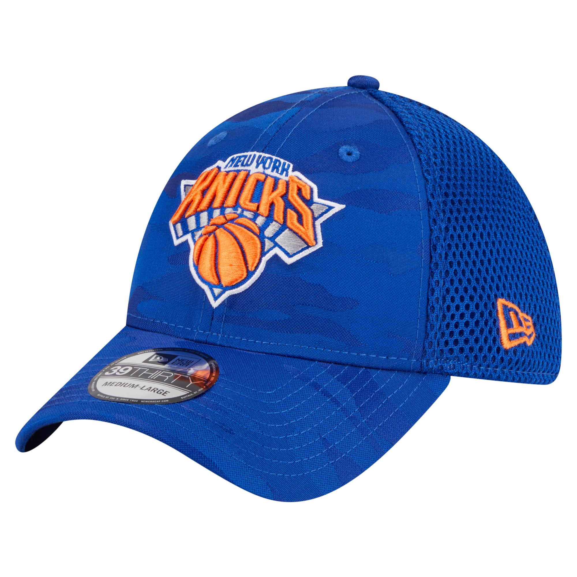 Men's-New Era Blue New York Knicks Subtle Camo 39THIRTY Flex Hat ...