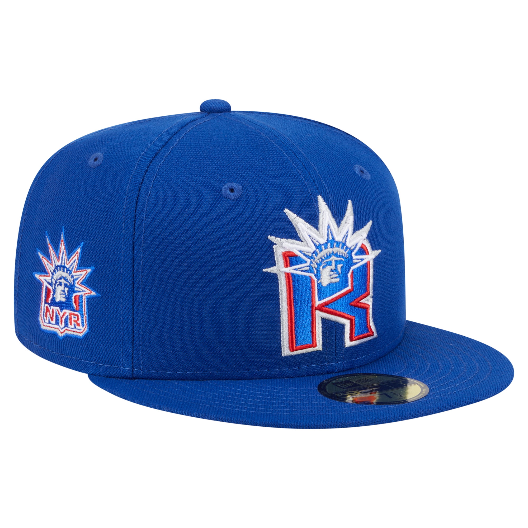 Men's New Era Blue New York Rangers Deceptor 59FIFTY Fitted Hat ...