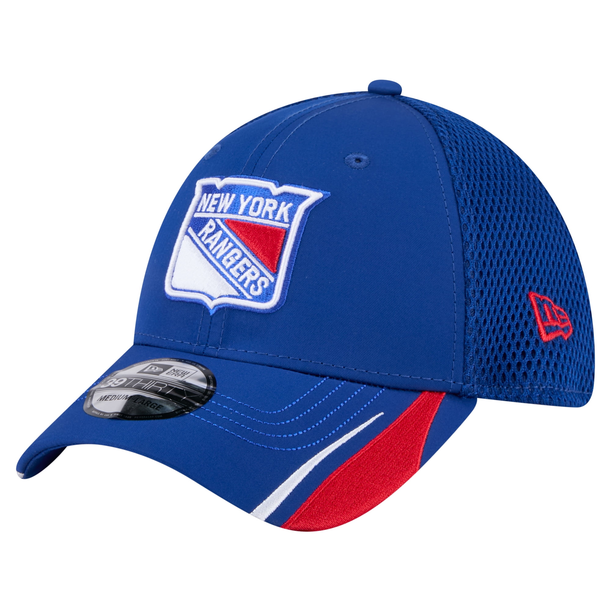 Men's New Era Blue New York Rangers Linear Featherweight 39THIRTY Flex ...