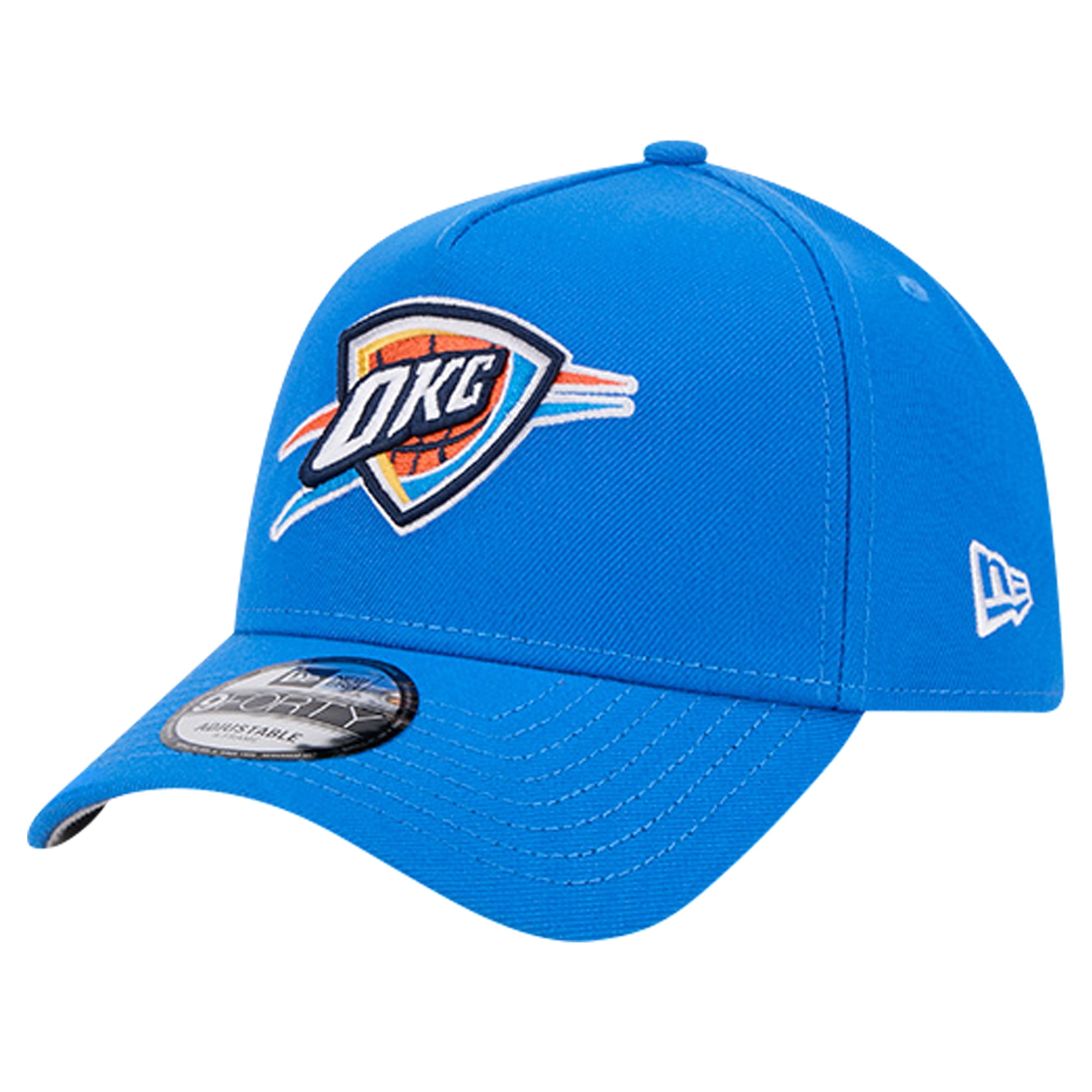 Men's New Era Blue Oklahoma City Thunder A-Frame 9FORTY Adjustable Hat ...