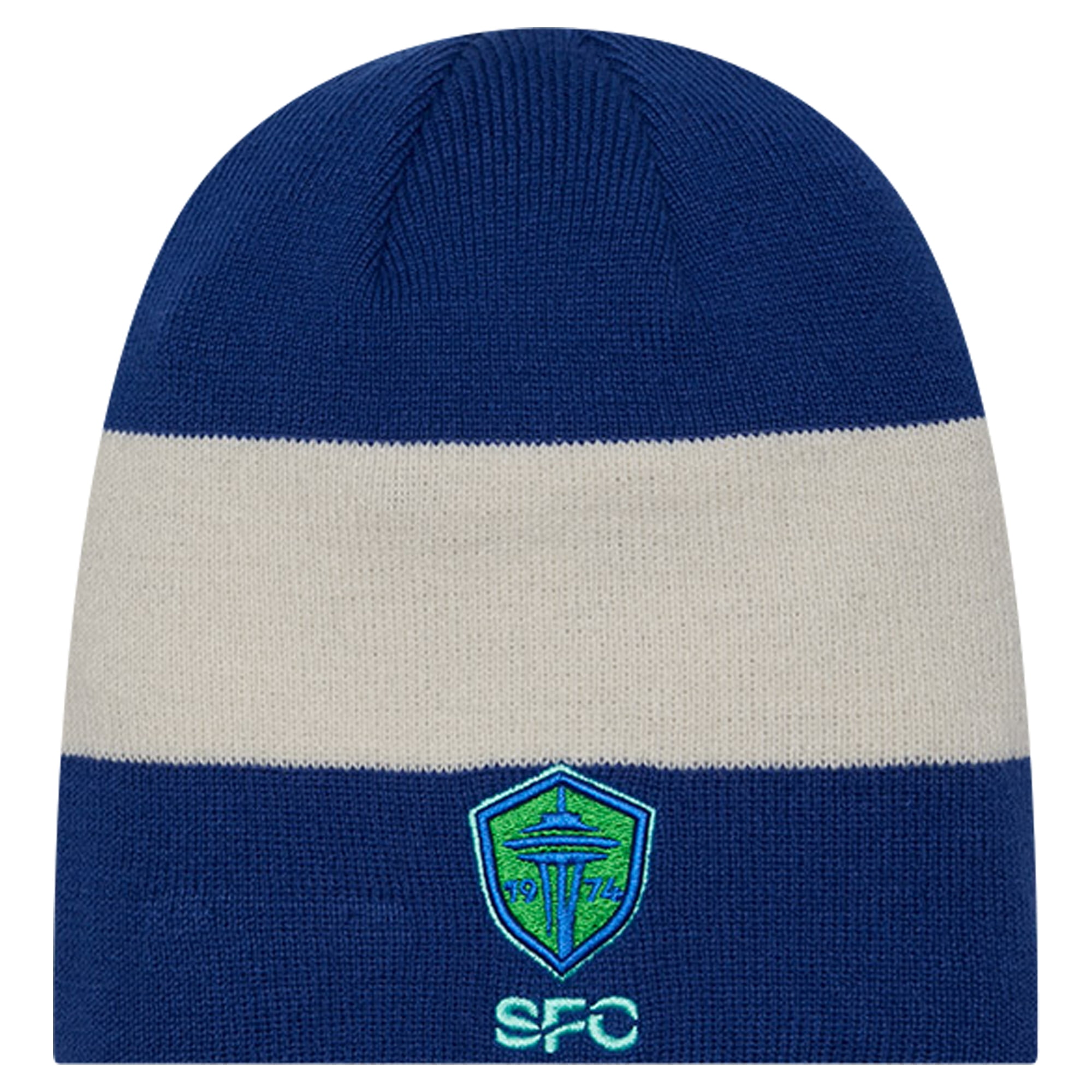 Men's New Era Blue Seattle Sounders FC 2024 Kick Off Collection Knit ...