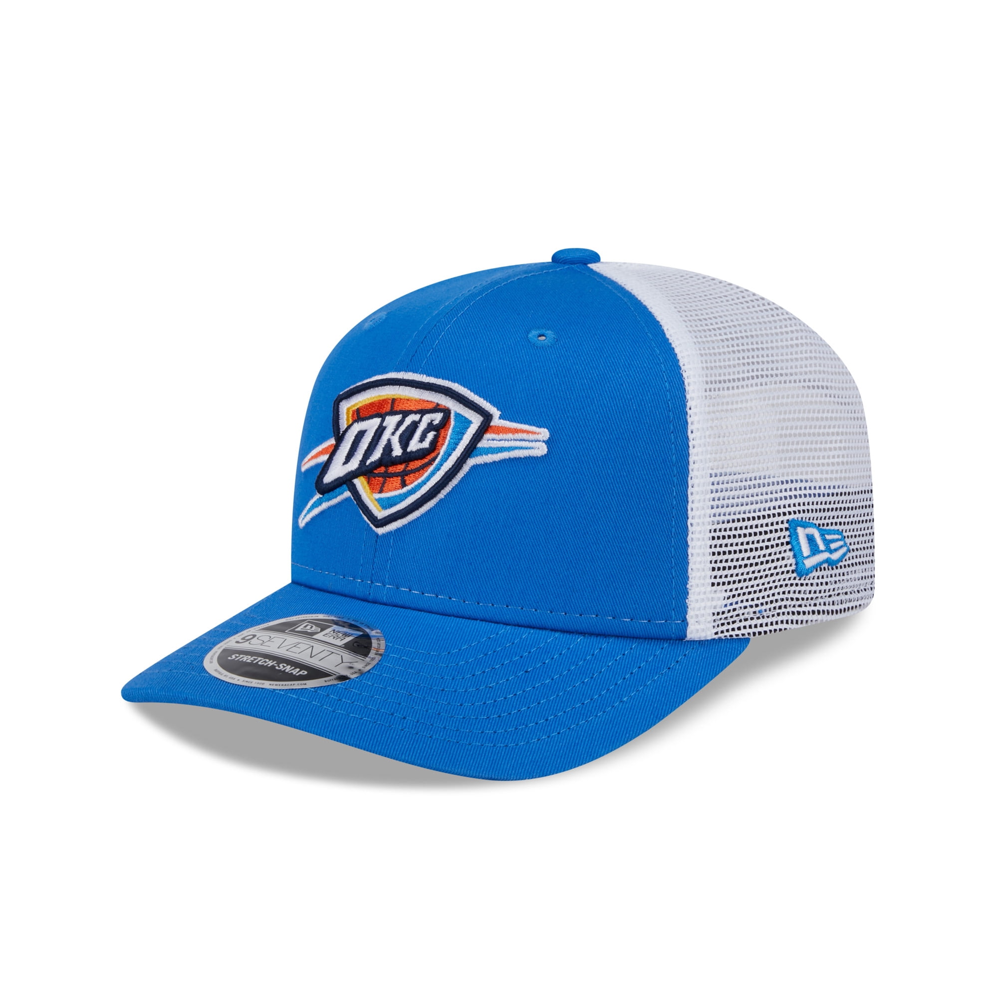 Men's New Era Blue/White Oklahoma City Thunder 9SEVENTY Stretch-Snap ...