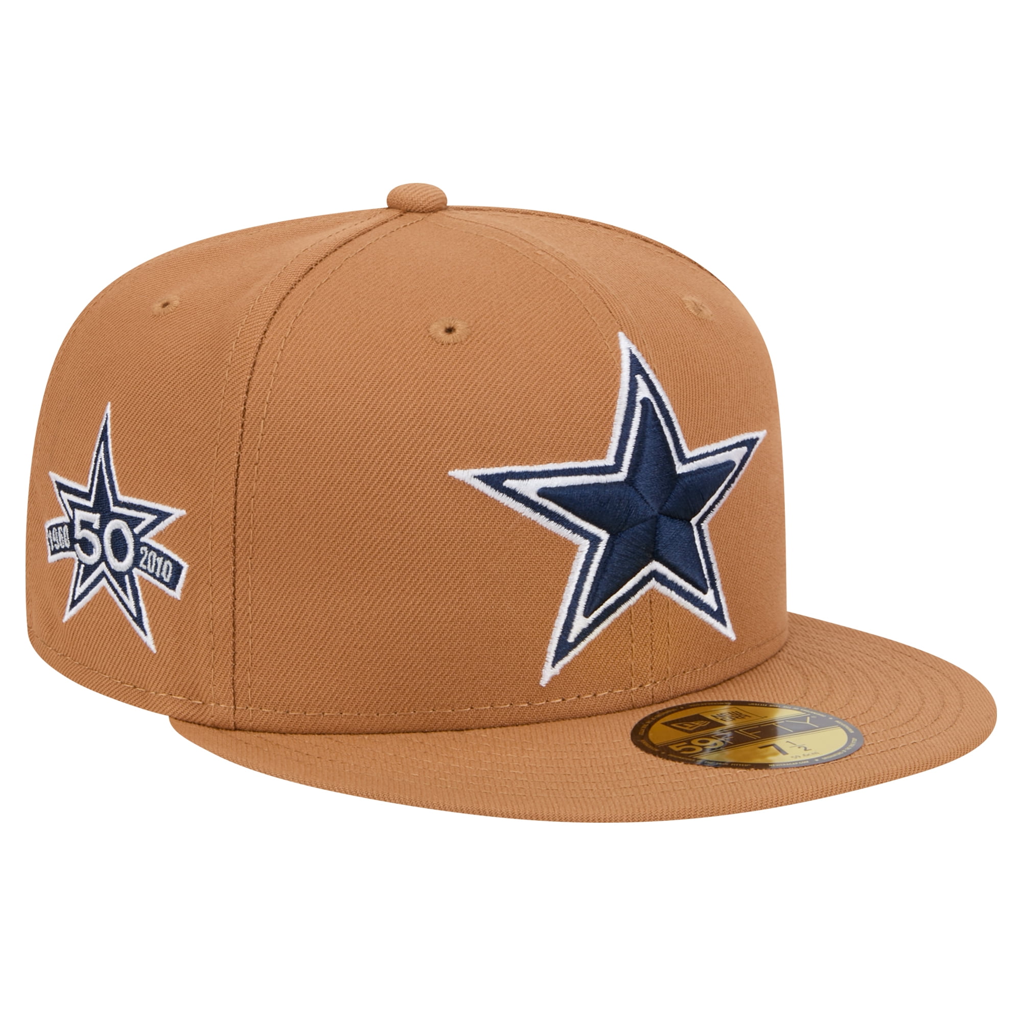 Men's New Era Brown Dallas Cowboys Color Pack Side Patch 59FIFTY Fitted ...