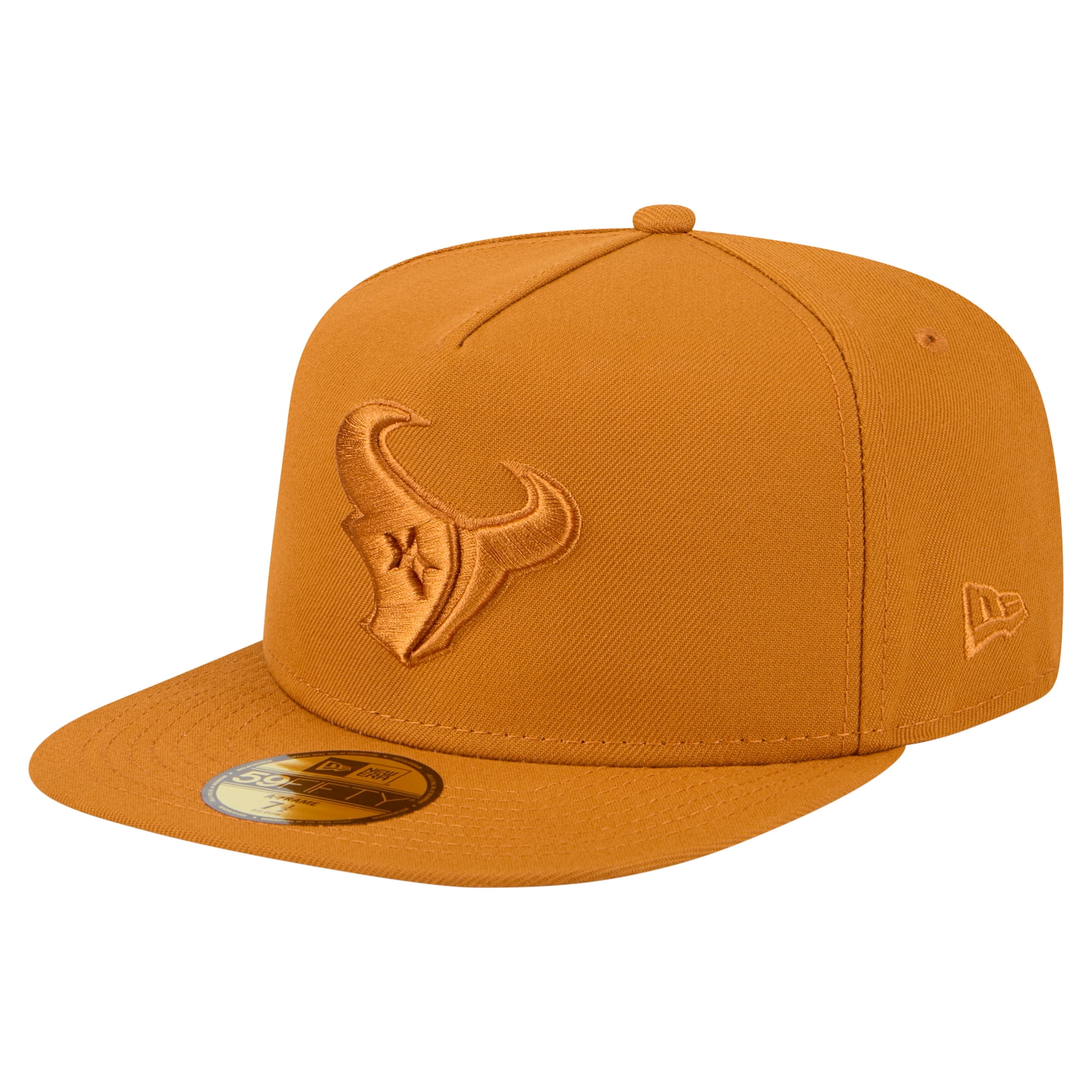 Men's New Era Brown Houston Texans Color Pack A-Frame 59FIFTY Fitted ...